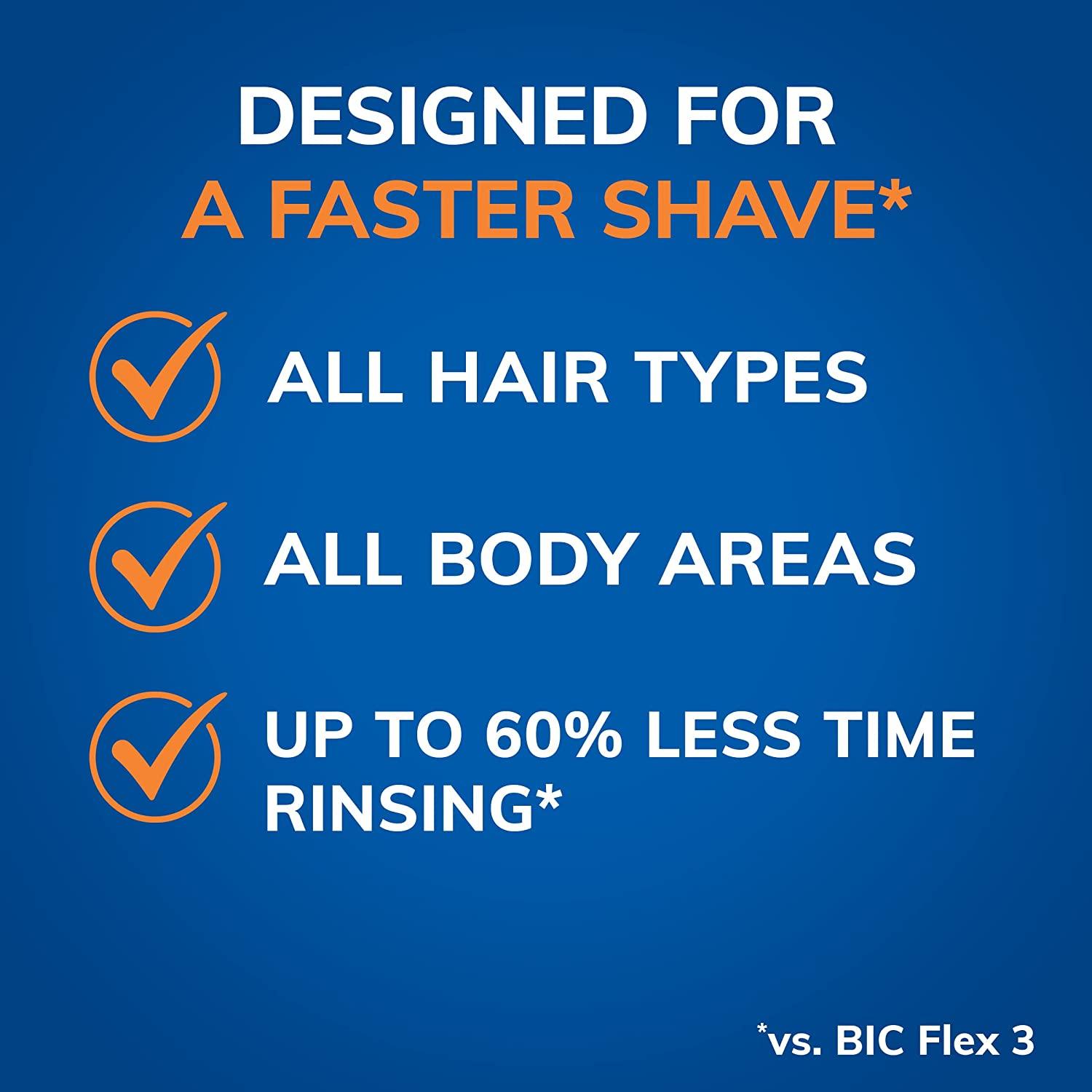 BIC EasyRinse Men's Disposable Razors - 4 Blades, 2 Count Pack for ...