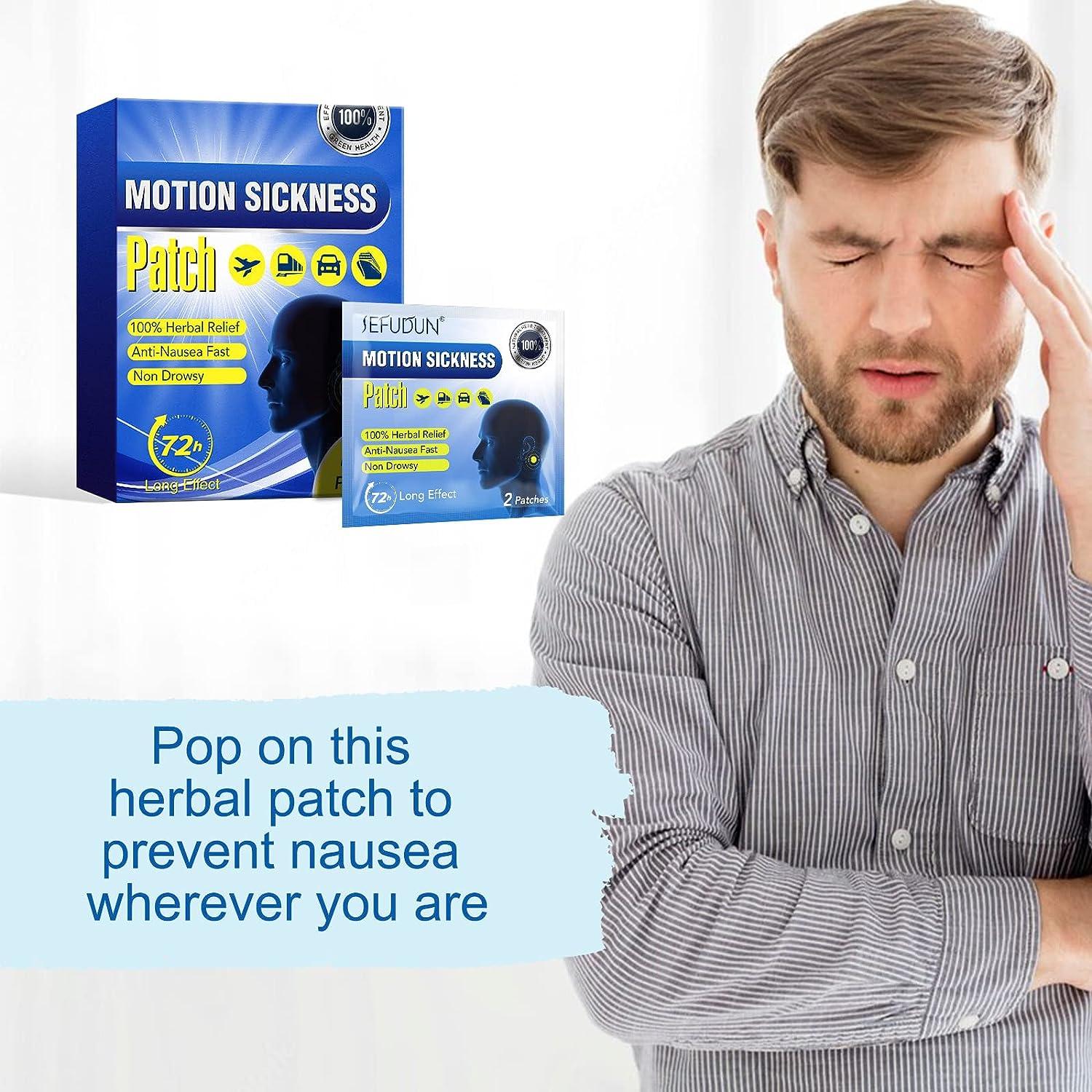 BERVEAL Motion Sickness Patch 72h Long Effect - Works to Relieve Vomiting Nausea Dizziness ...