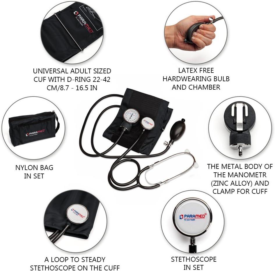 Manual Blood Pressure Cuff by Paramed Professional Aneroid ...