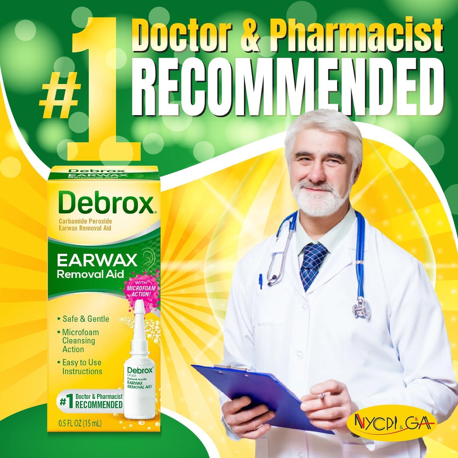 NYCPI & GA Debrox Earwax Removal Bundle with Tissue Pack for Easy ...