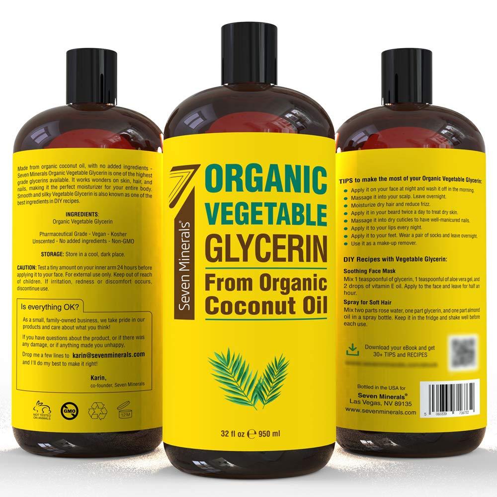 Organic Vegetable Glycerin 32 fl oz - Made with Organic Coconut Oil ...