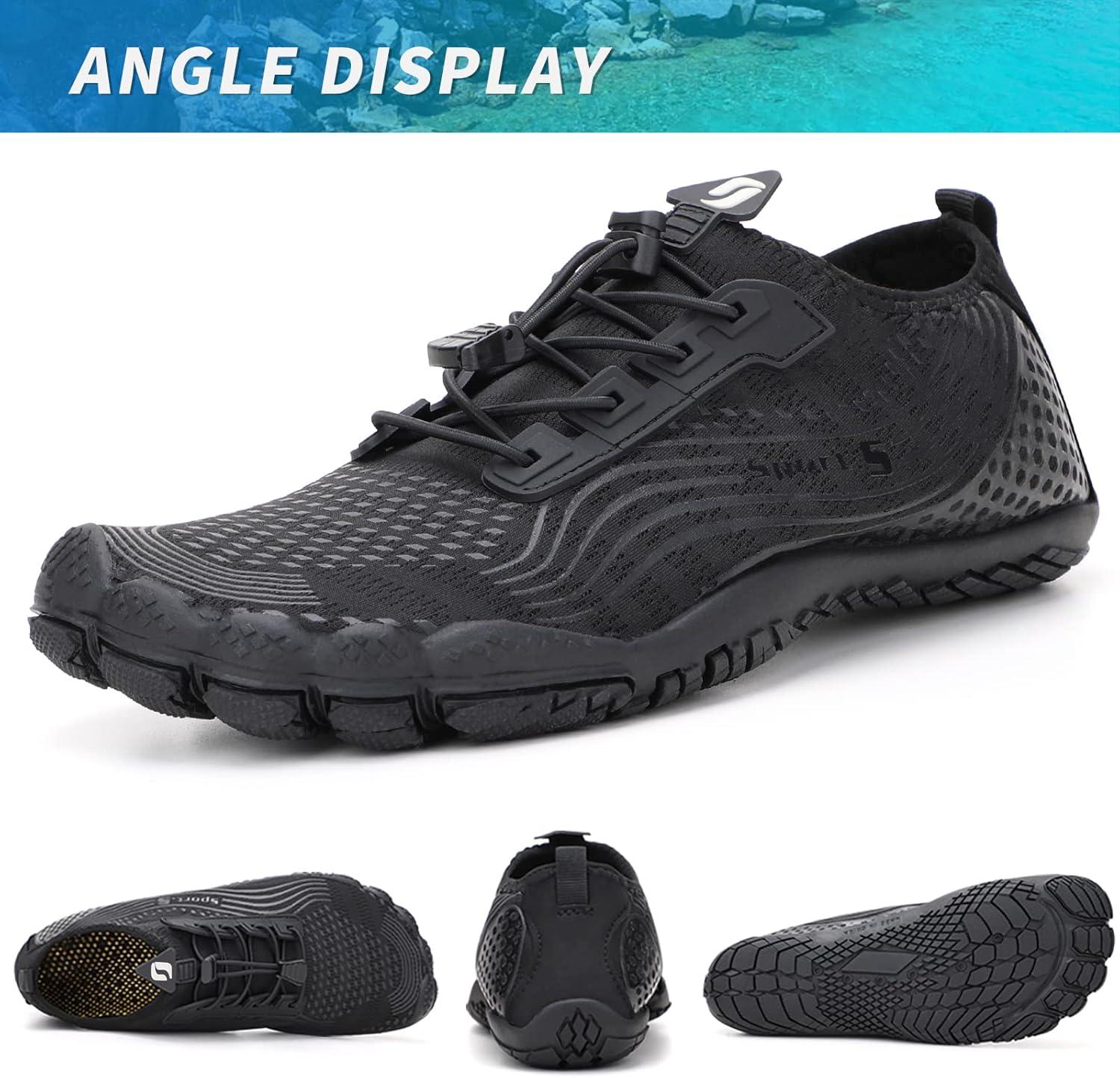 ZHR Black Aqua Shoes for Men & Women - Water Shoes Swimming & Beach ...