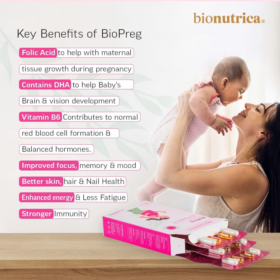 BioPreg Pregnancy Supplement - Multivitamins, Minerals, Omega 3, Folic ...