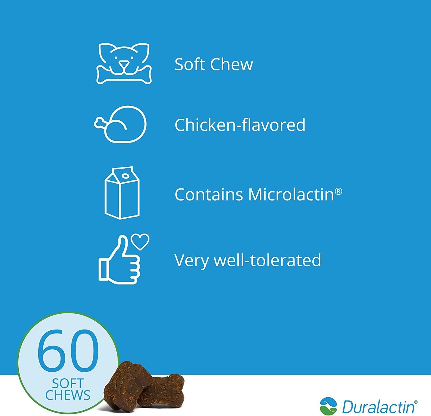 Duralactin Canine Soft Chews Joint Health Supplement for Dogs, Reduces ...
