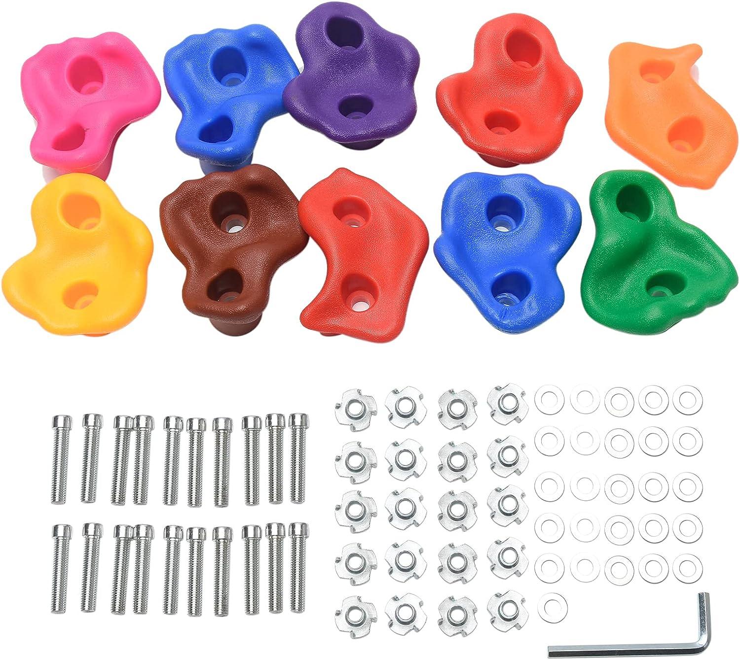 32pcs Rock Climbing Holds Set - Indoor & Outdoor Kit for Kids Play Set ...