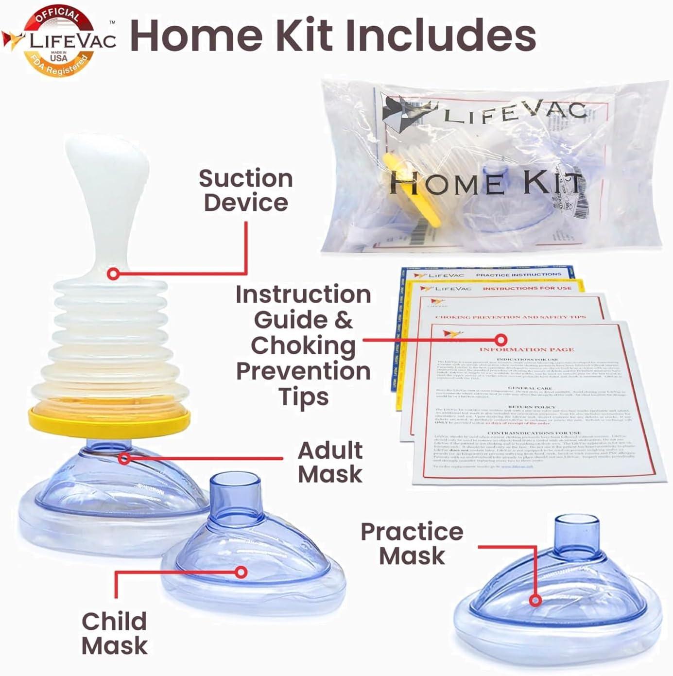 LifeVac Home Kit - Choking Rescue Device Home Kit for Adult and ...