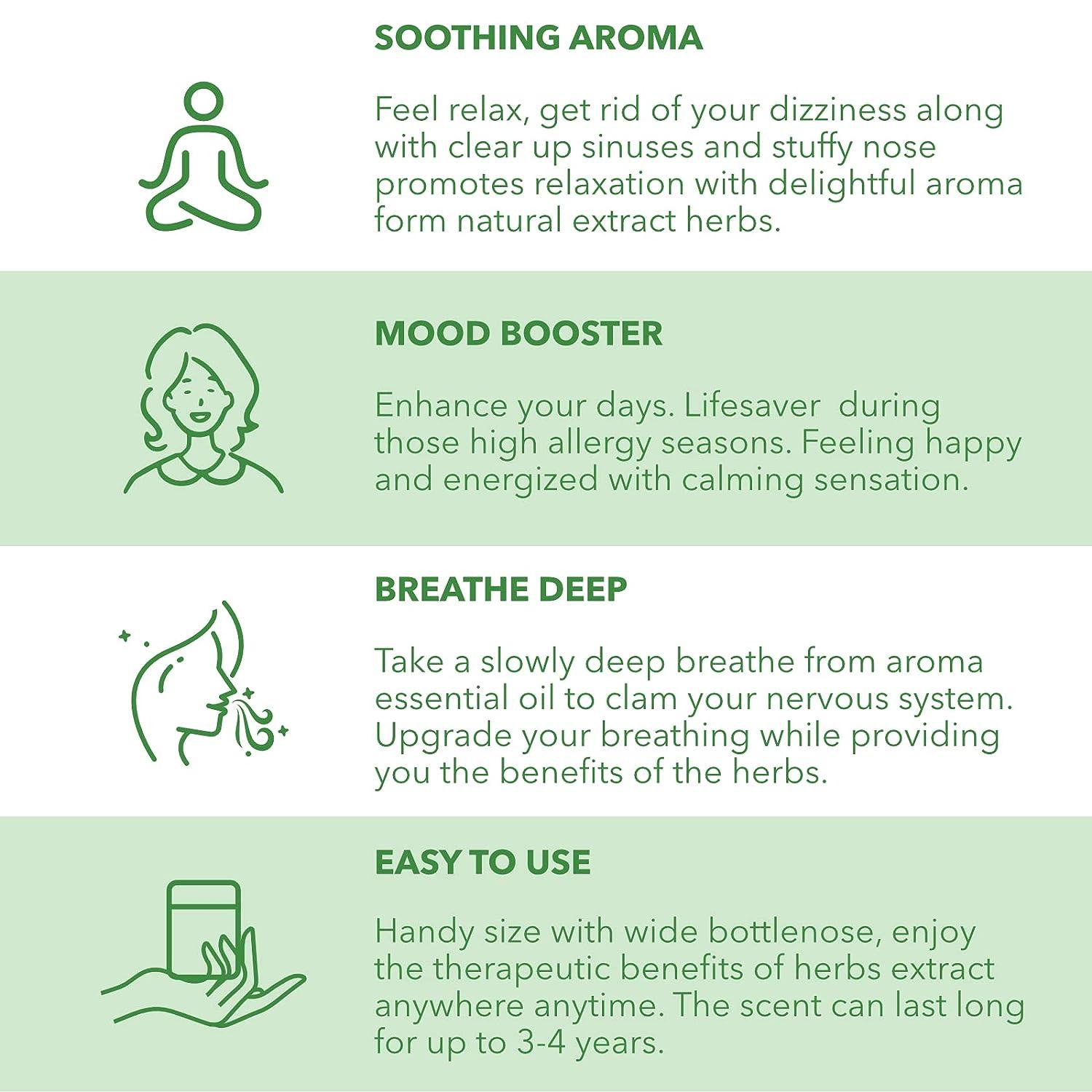 Hong Thai Traditional Thai Herbal Inhaler - Natural Aromatherapy Relief ...