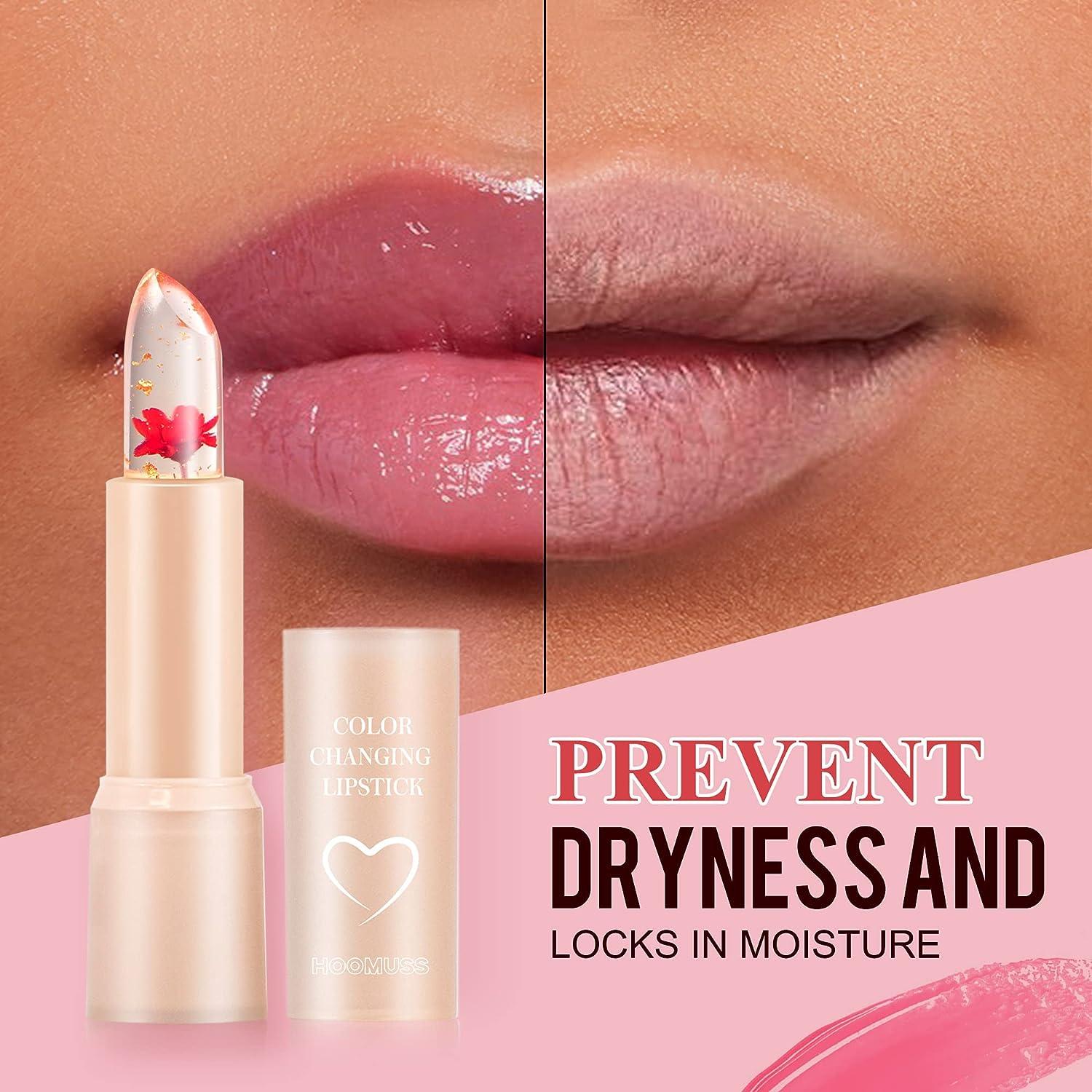 Flower Lip Balm - Color Changing Jelly Lip Stain for Perfect Pink Shade ...