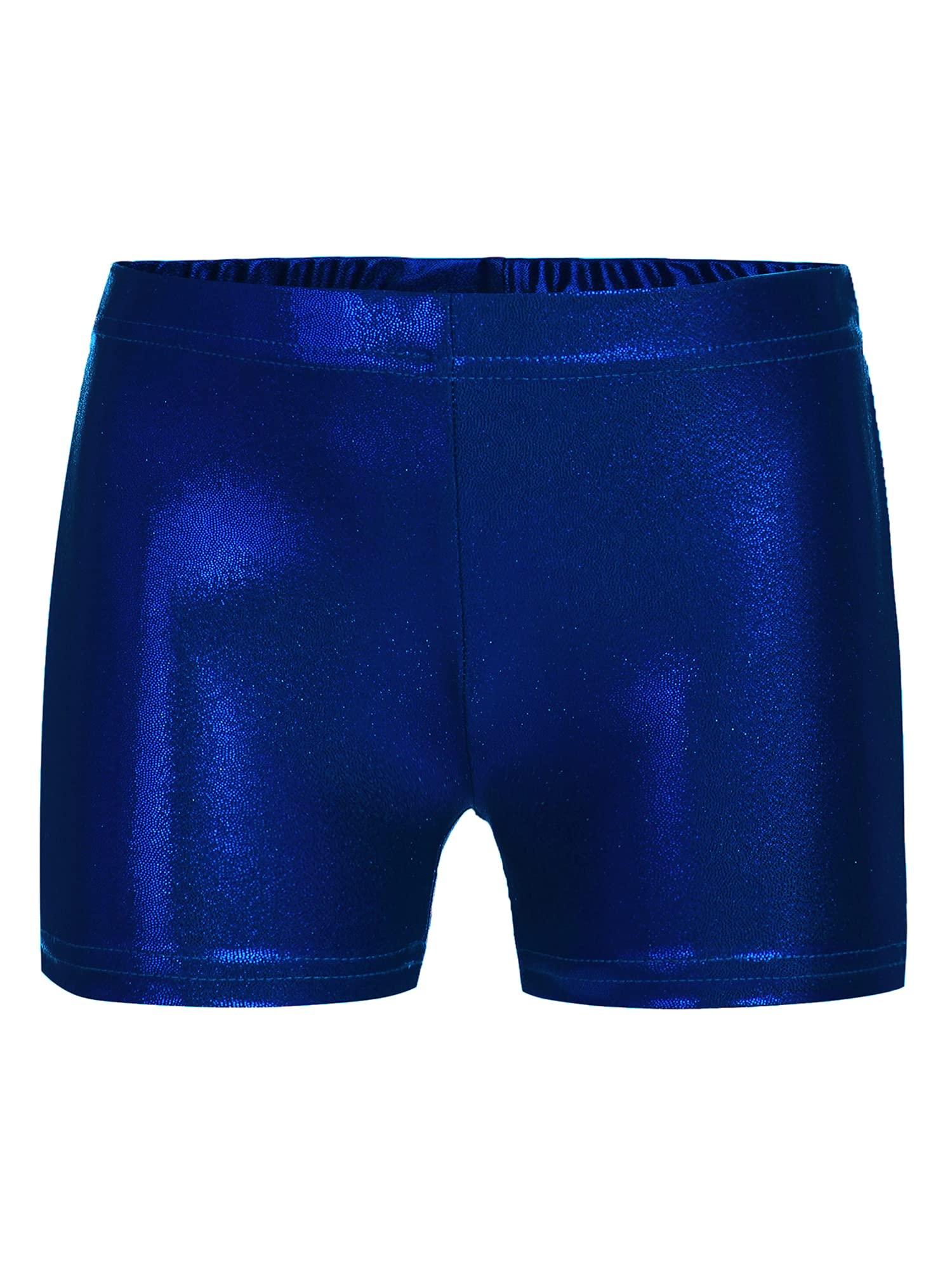 Zaclotre Girls Gymnastic Sparkle Shorts Navy Blue - Size 10-11 Years ...