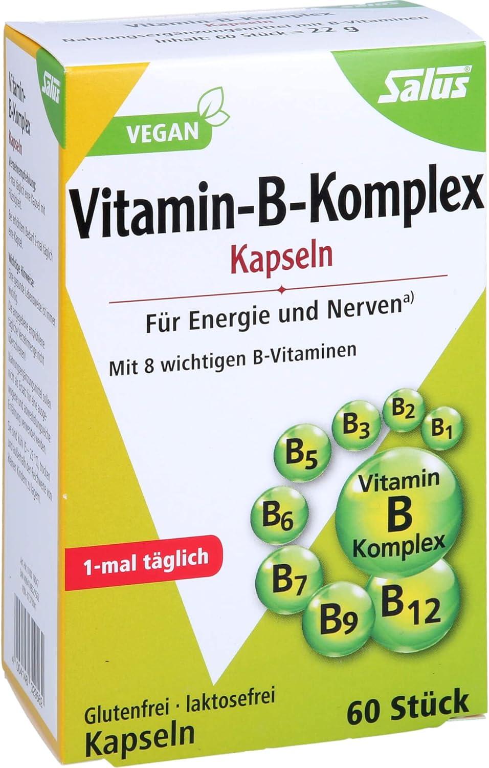 Salus Vitamin B Complex Vegetable Capsules - 60 pcs | Premium Energy ...