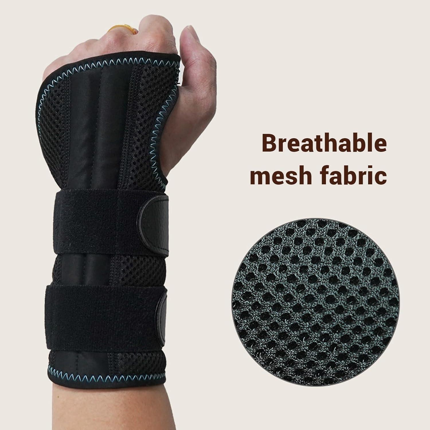 SUNGOOYUE Wrist Brace for Carpal Tunnel | Breathable Fabric & Removable ...
