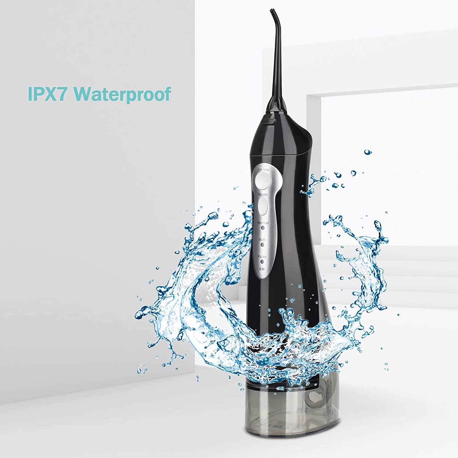 Initio Cordless Water Flosser - 300ML Rechargeable Oral Irrigator with ...