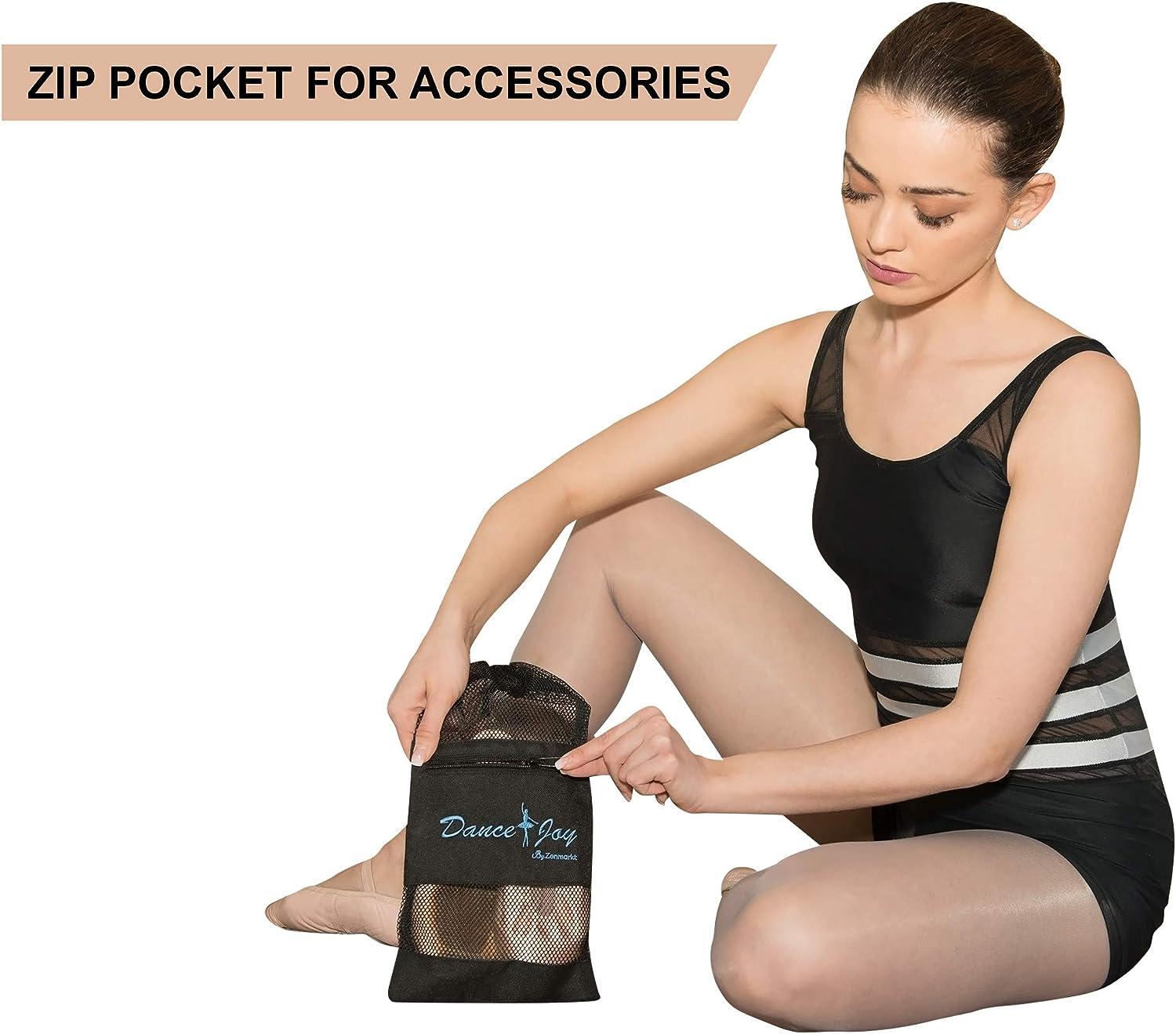 DanceJoy Women's Mesh Pointe Shoe Bag - Ideal Ballet Dance Accessory ...