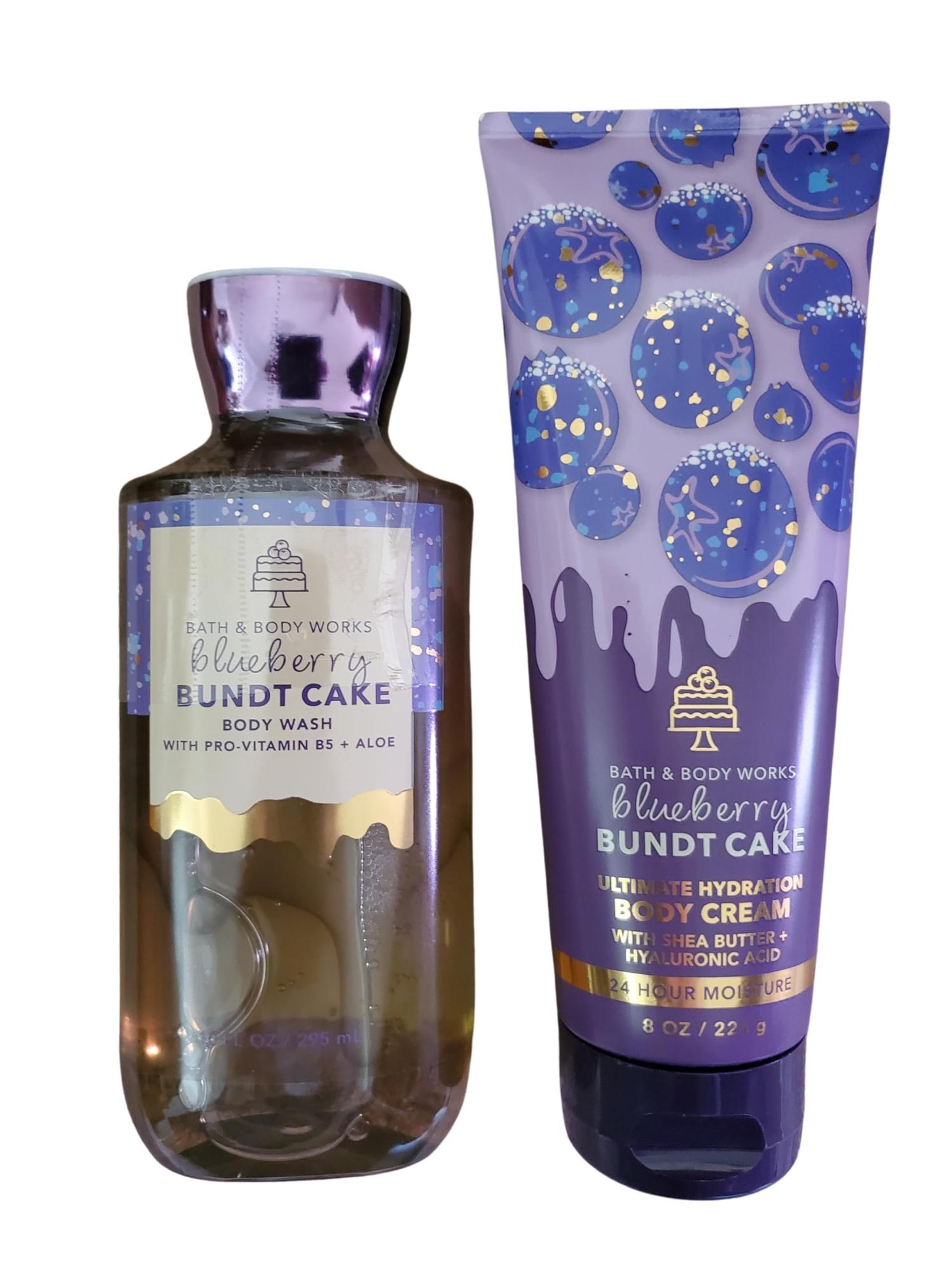 Shop Bath & Body Works Blueberry Bundt Cake Body Cream & Gel Wash Set ...