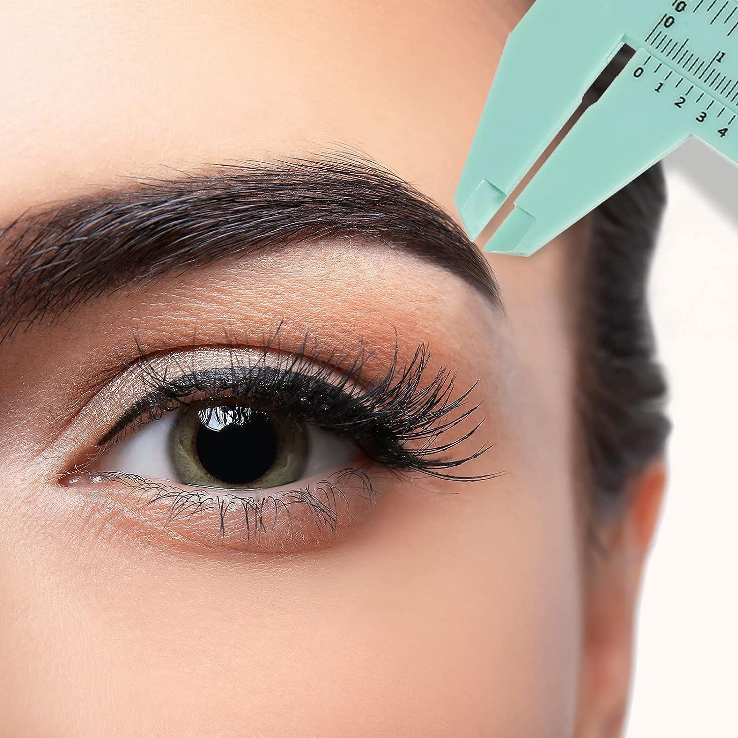 5-Piece Eyebrow Measuring & Mapping Tool Set - Mini Vernier Caliper ...
