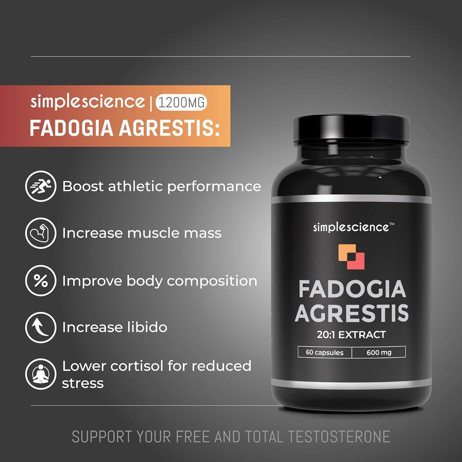 Fadogia Agrestis 600mg | 60 Servings | Testosterone Booster | Lab ...