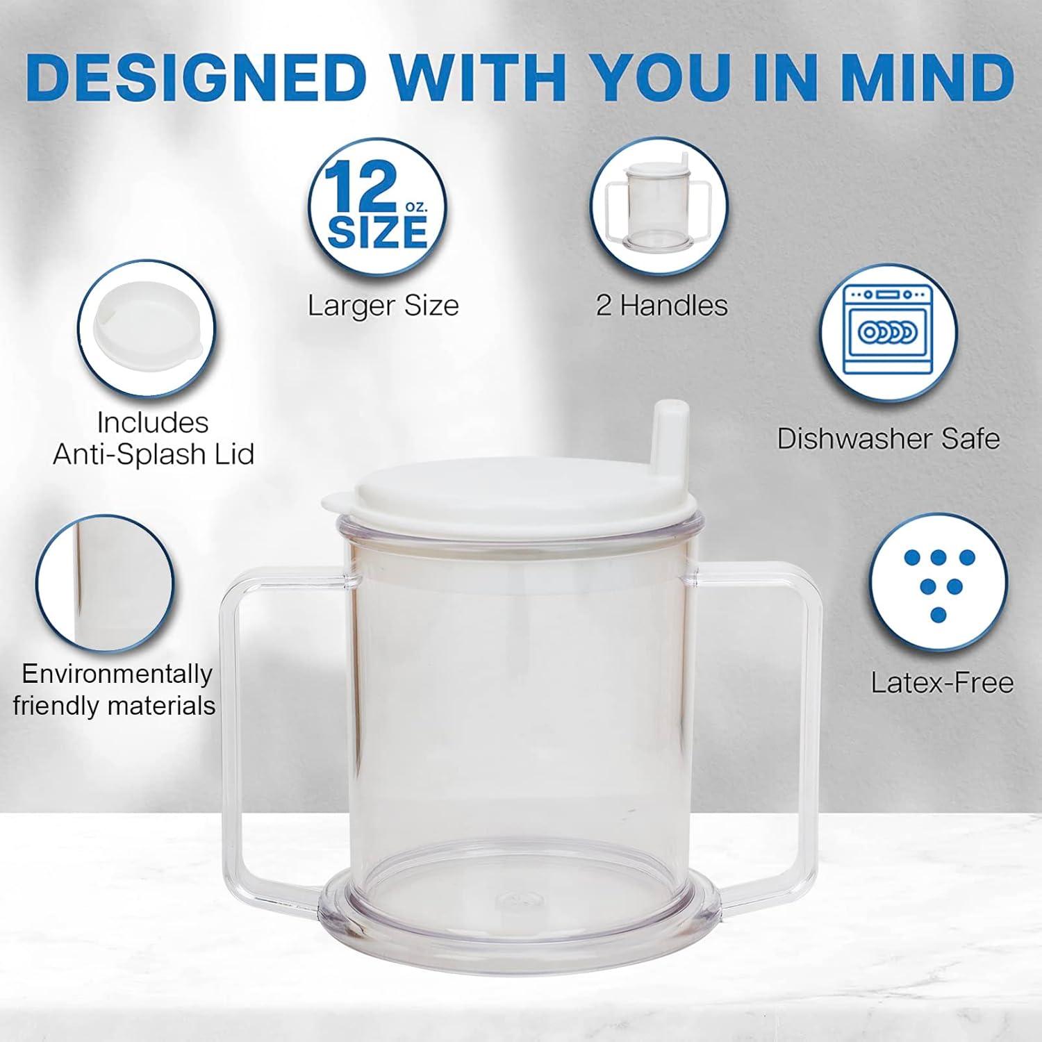FakeFace Return-Safe Beak Cup for Seniors | 2-Handle Drinking Aid for ...
