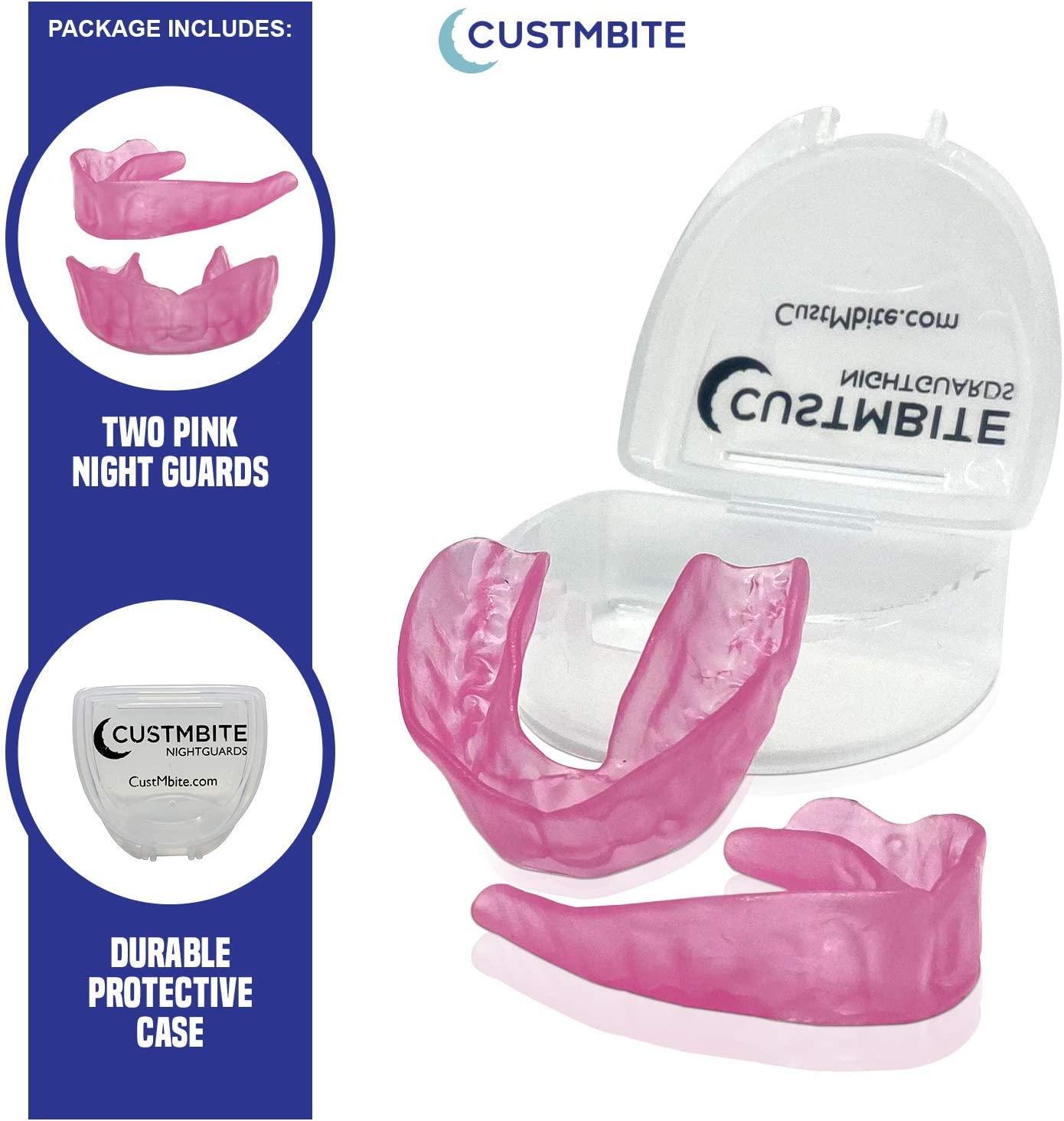 CustMbite Pink Night Guard (2 Pack) - Made in USA - Teeth Grinding ...