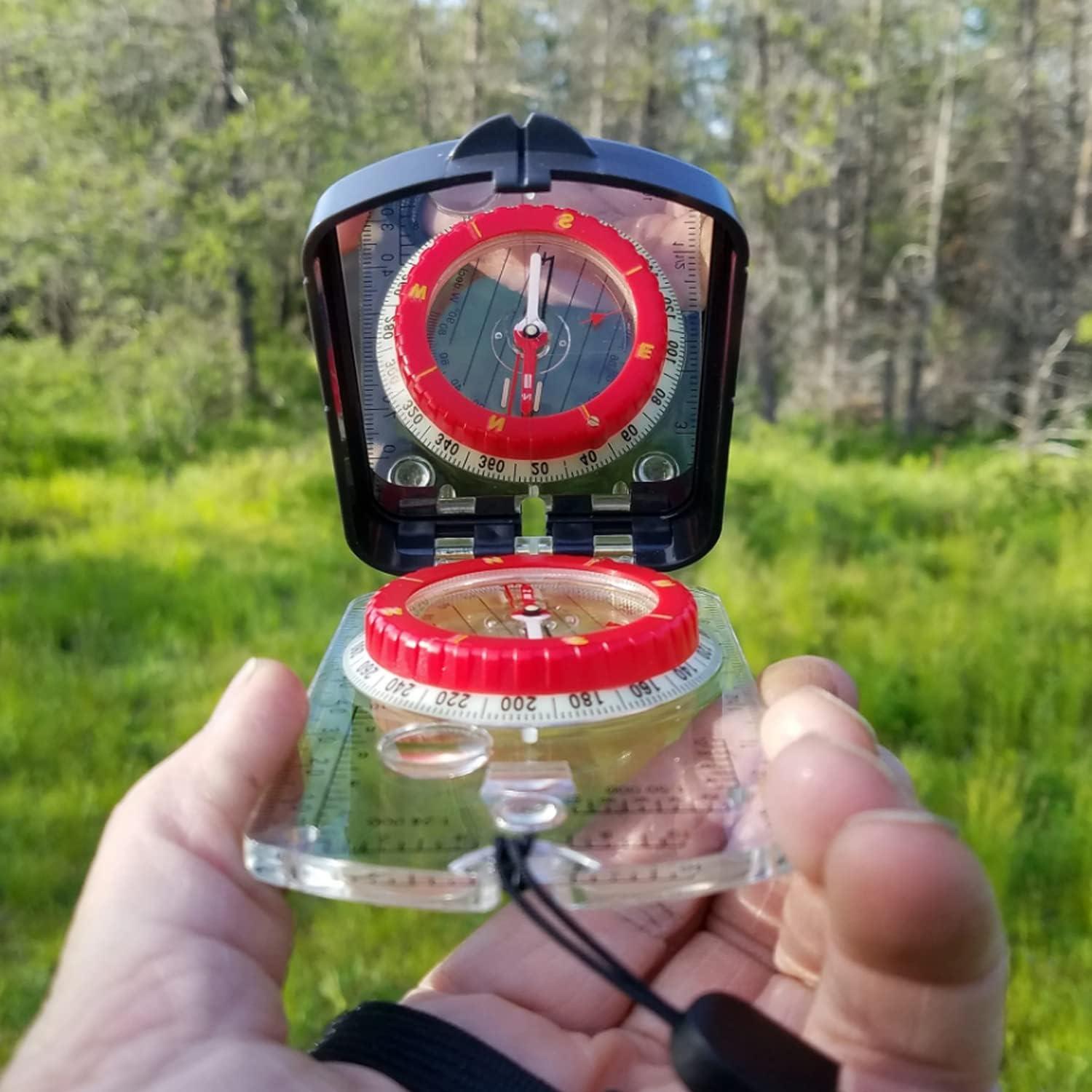 Sighting Compass Mirror Adjustable Declination - Boy Scout Compass ...