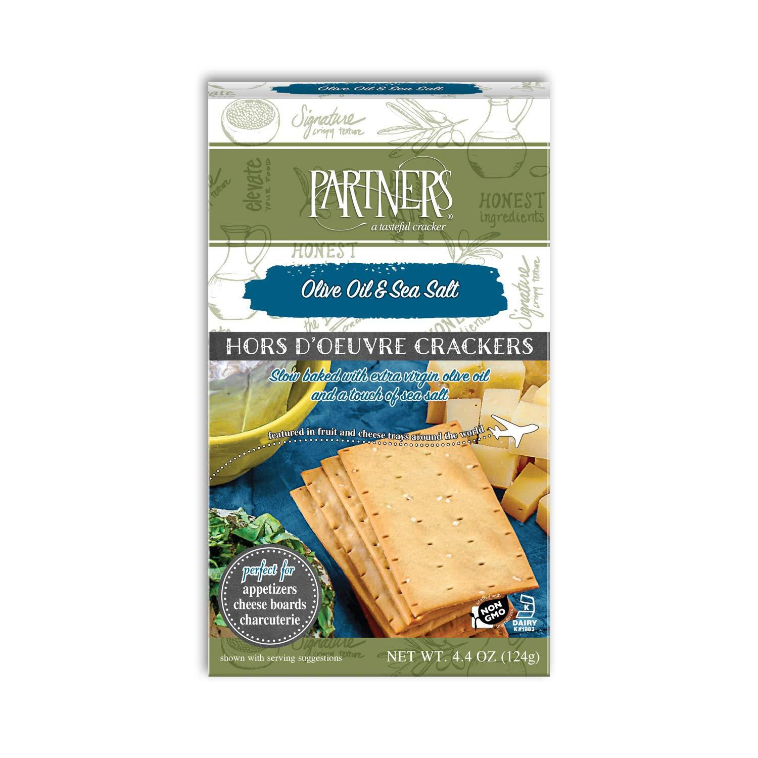 Partners Hors d'Oeuvre Crackers - Olive Oil & Sea Salt 4.4 oz (Pack of ...