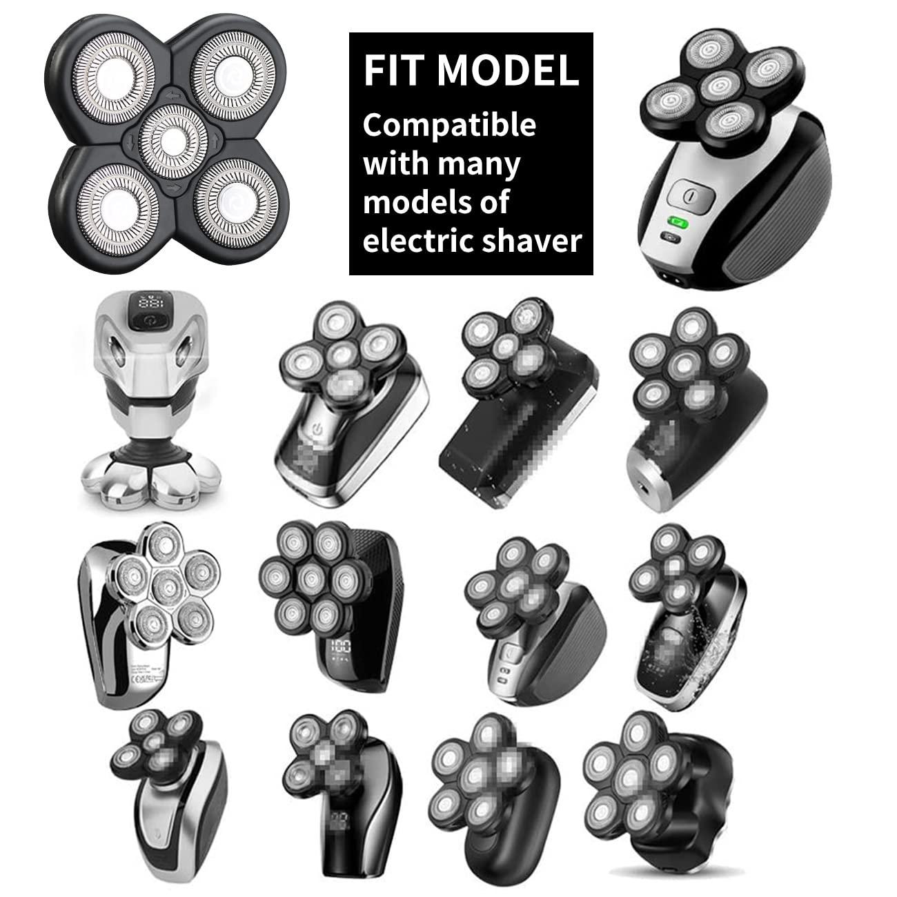 5D Black Electric Shaver Replacement Heads | Universal Blades for ...