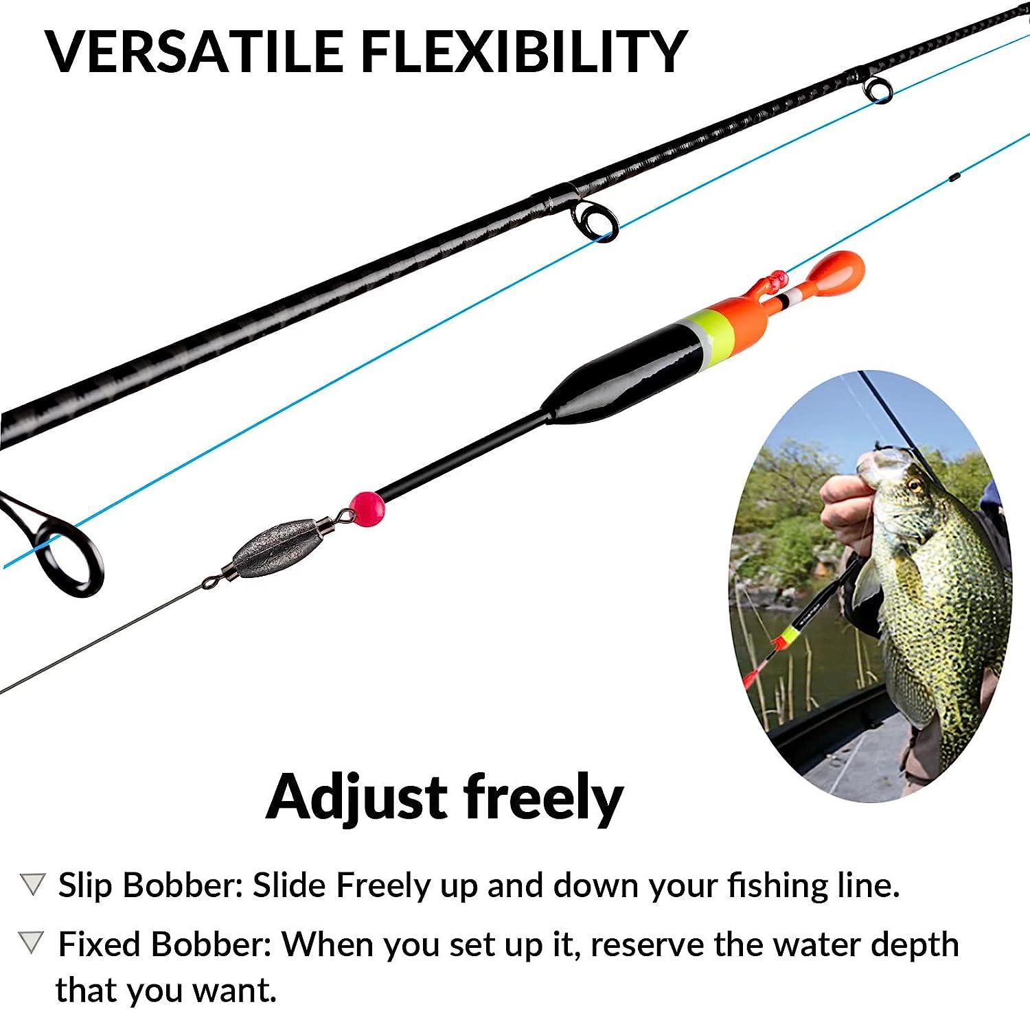 THKFISH Fishing Bobbers - Slip Bobbers for Crappie Fishing, Balsa ...
