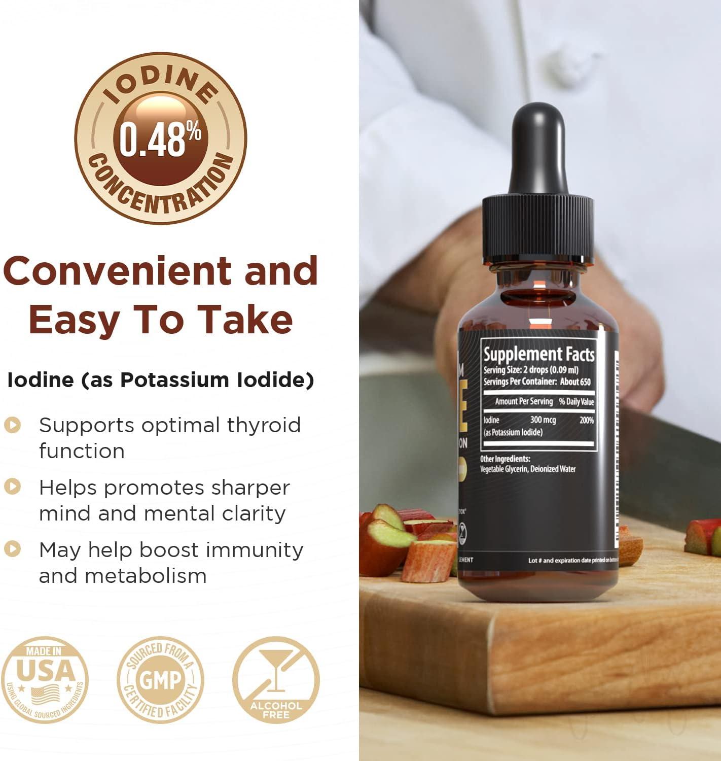 Premium Potassium Iodide Liquid Supplement - High Potency Nascent ...