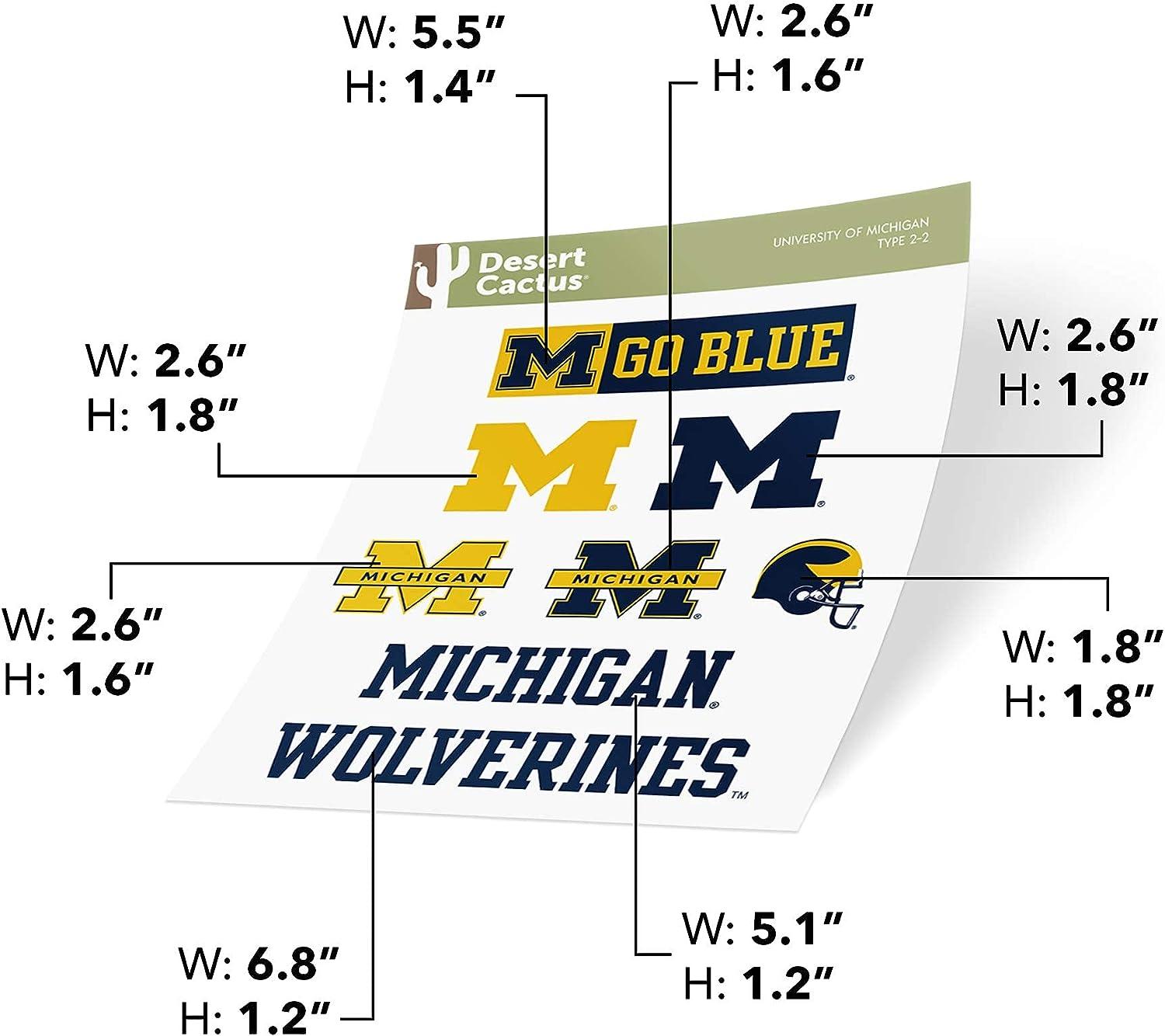 University of Michigan Wolverines Vinyl Sticker | UM U of M Decal for ...