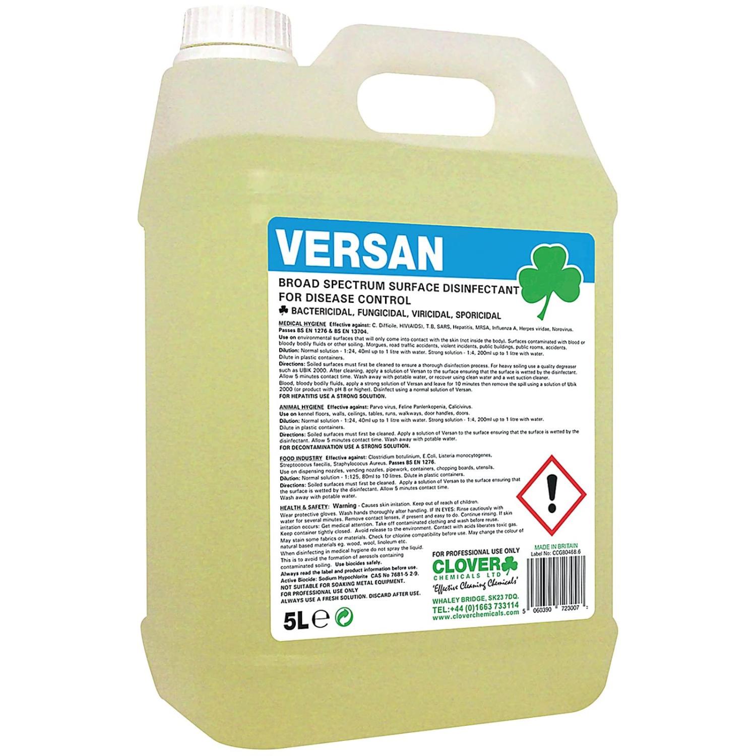 Versan Cleaner & Disinfectant Ideal for the Food Industry and Kennels ...