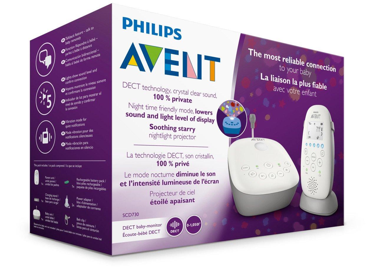 Philips Avent Dect Audio Baby Monitor with Starry Night Projector ...