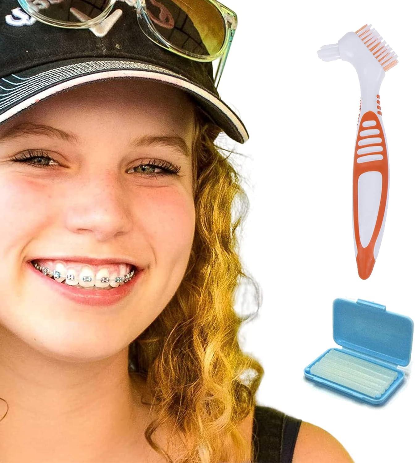 Orthodontic Wax & Double-Headed Toothbrush for Braces | Gum Relief ...