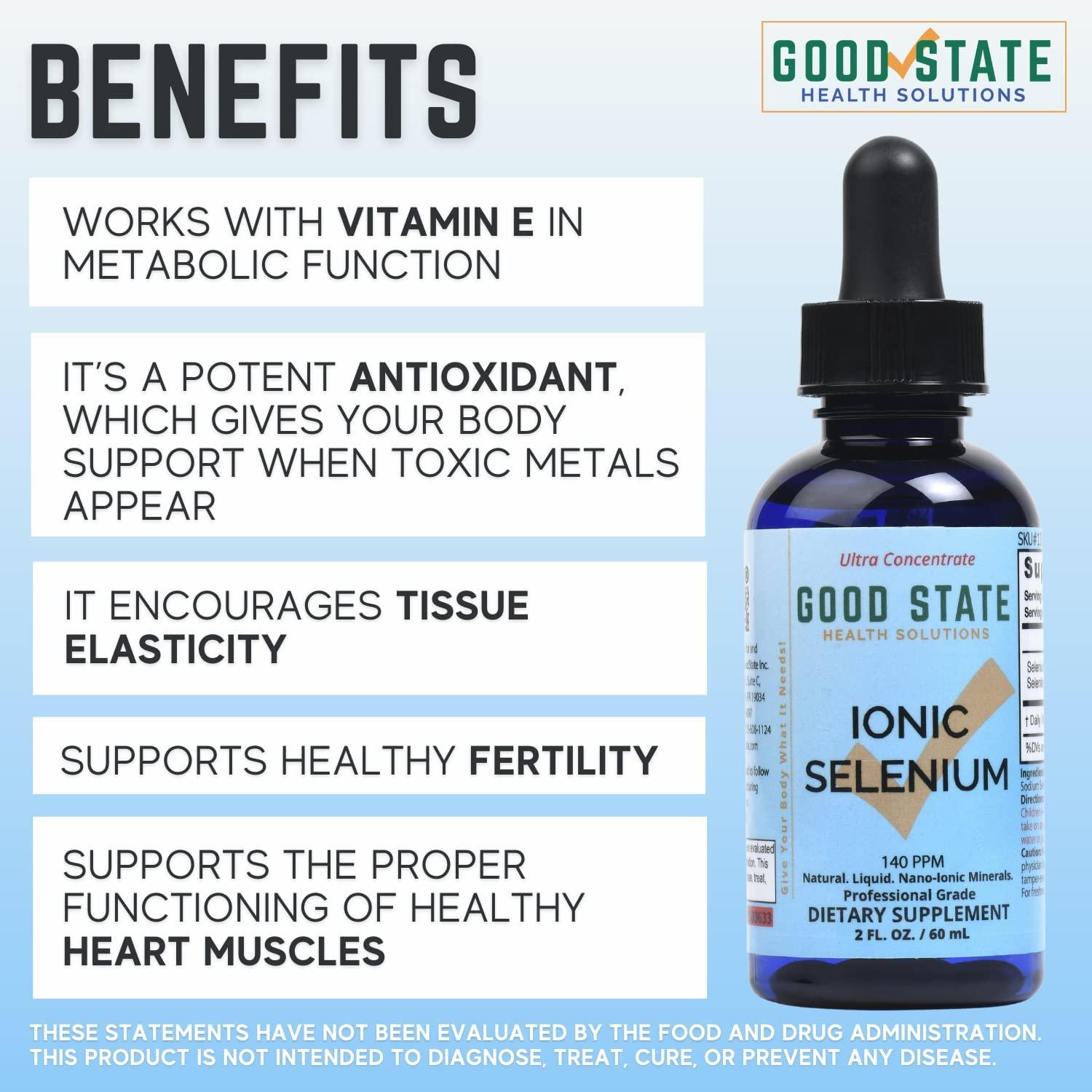 Good State Liquid Ionic Selenium Ultra Concentrate - 70 mcg - 1.6 Fl Oz ...