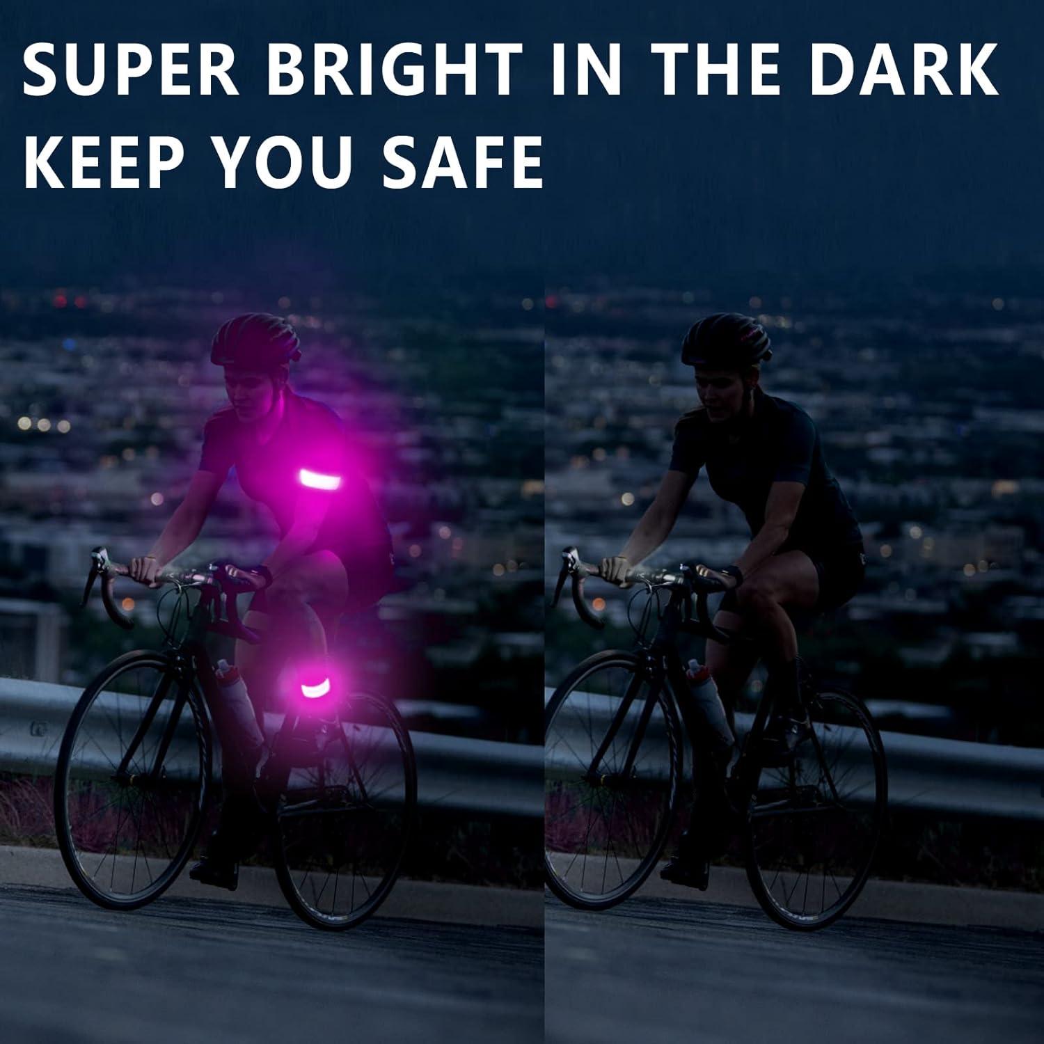 PEAKFIRE 2 Pack USB-C Rechargeable Safety Lights for Runners 360 ...