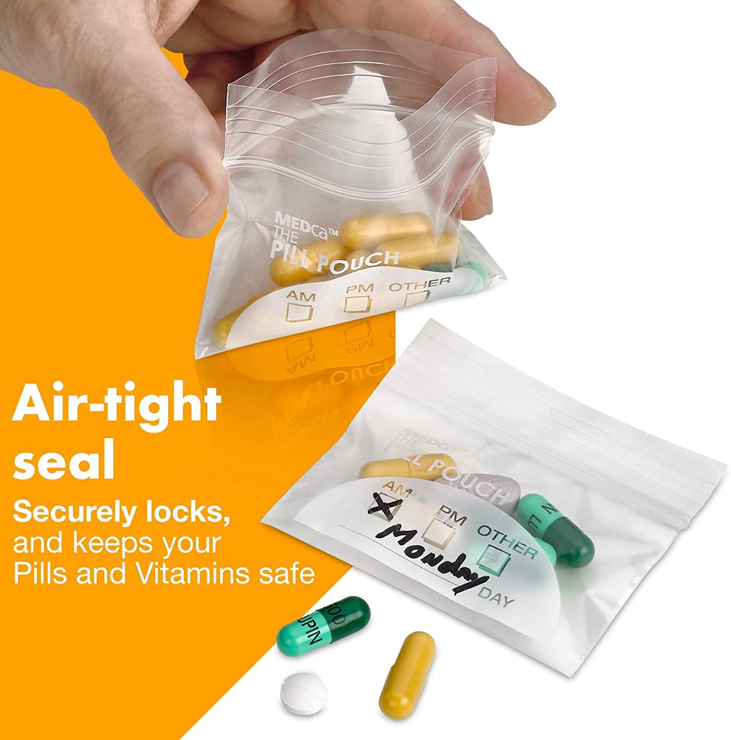 Pill Pouch Bags (400 Pack) 3x2.75 - BPA-Free Poly Bag Disposable Zipper ...