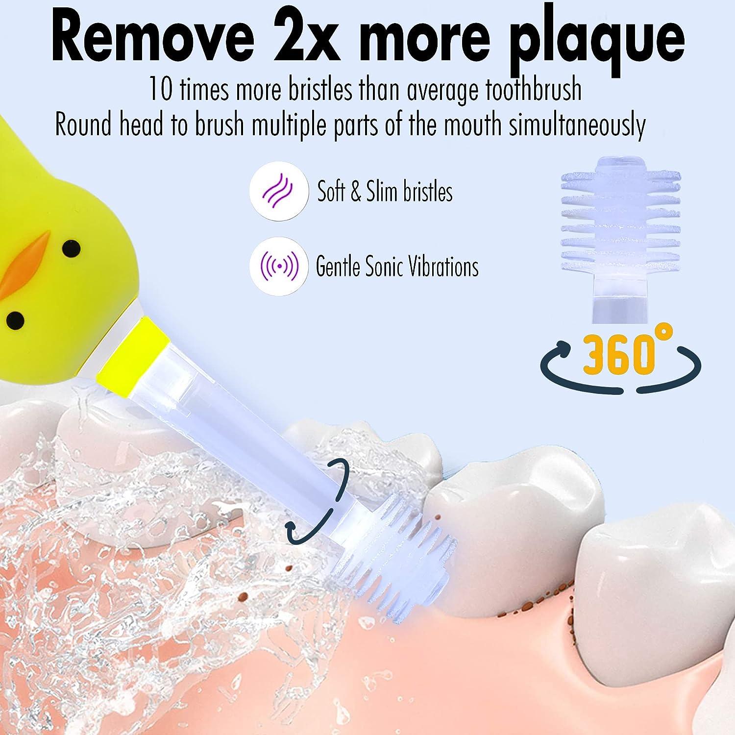 Kids Sonic Electric Toothbrush with Flashing Lights - Fun Duck ...