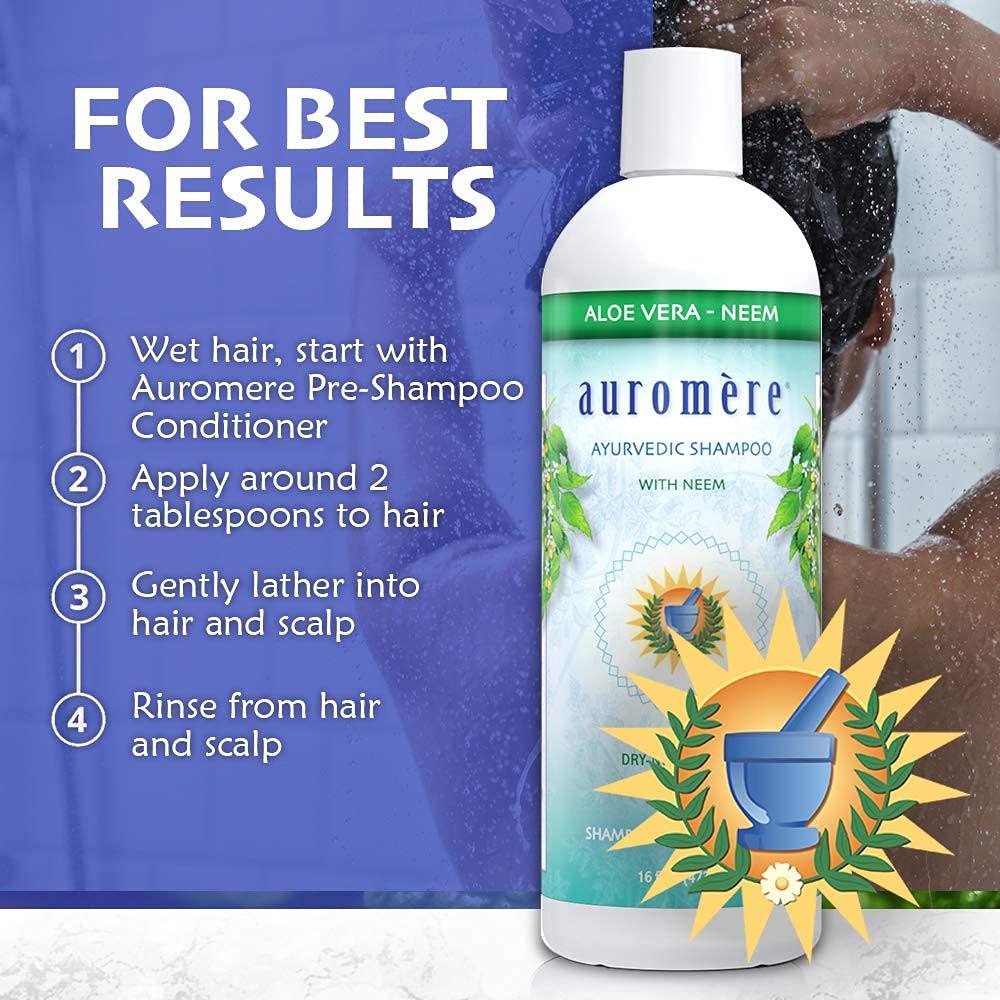 Auromere Ayurvedic Shampoo Aloe Vera Neem - Vegan | Cruelty-Free | Non-GMO | Natural | Gluten ...