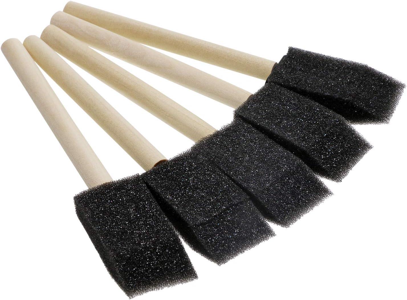 Tupalizy 1 Inch Sponge Brushes for Painting - 5PCS Foam Paint Brush with Wooden Handles for DIY ...