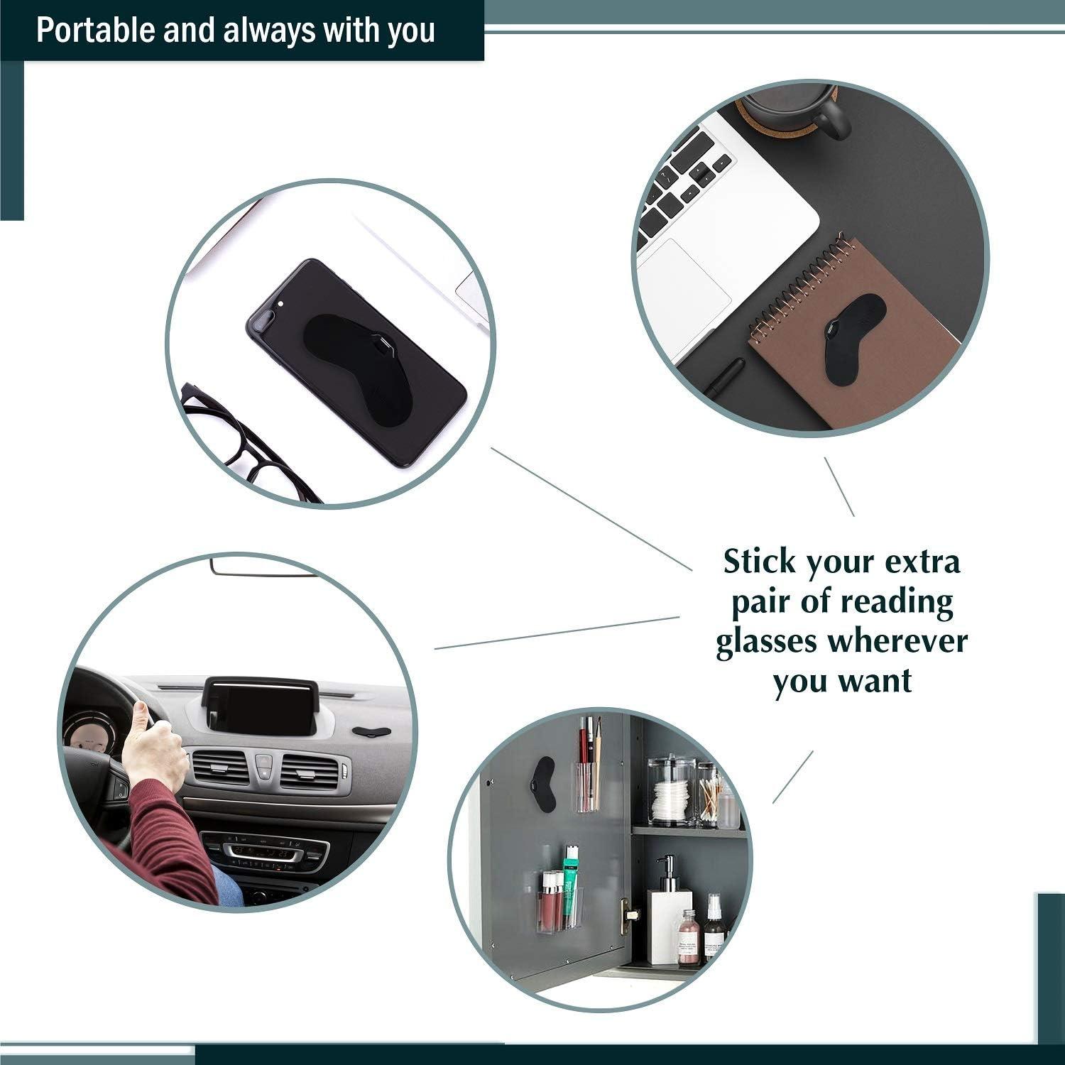 Noble Ultra Slim Reading Glasses 2 Pairs with Armless Design and ...