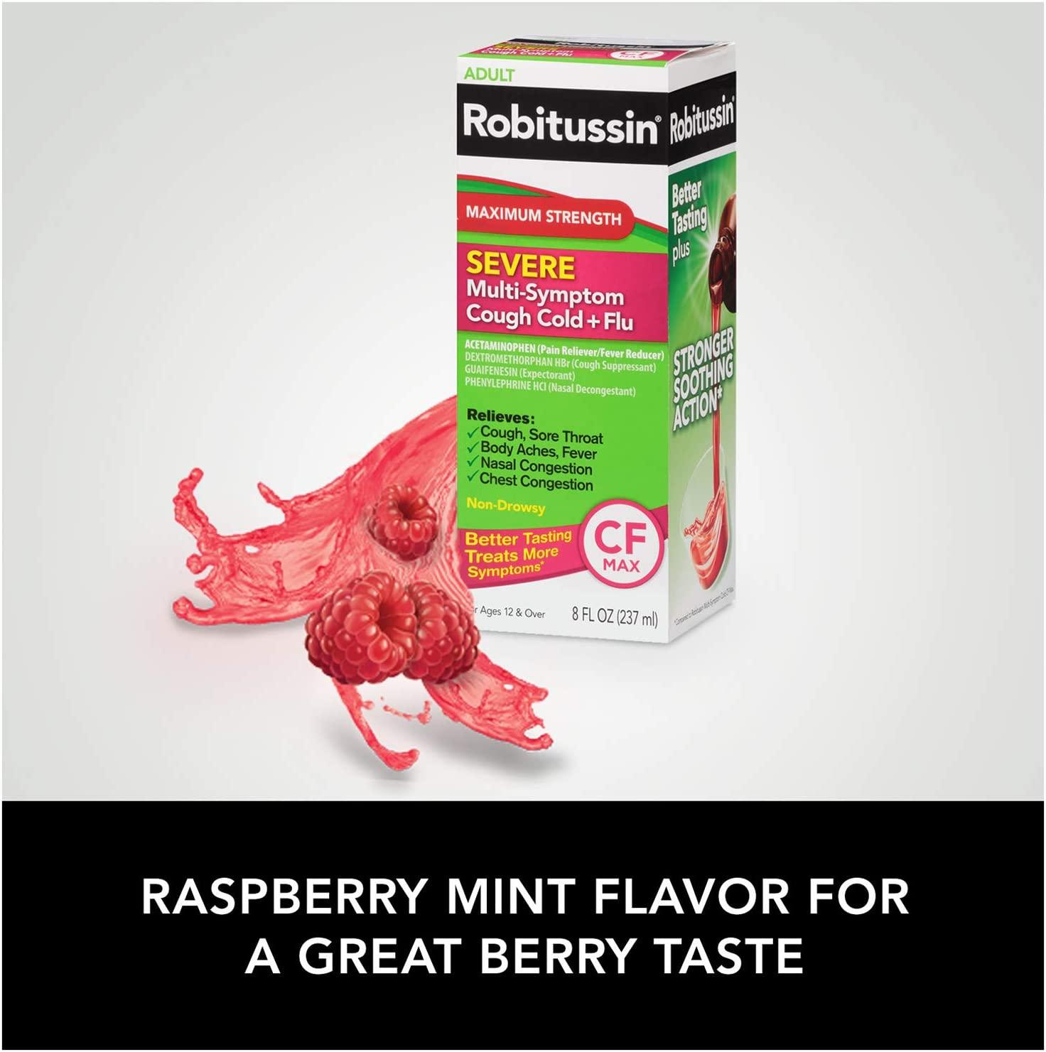 Robitussin Maximum Strength Severe Multi-Symptom Cough Cold + Flu Day ...