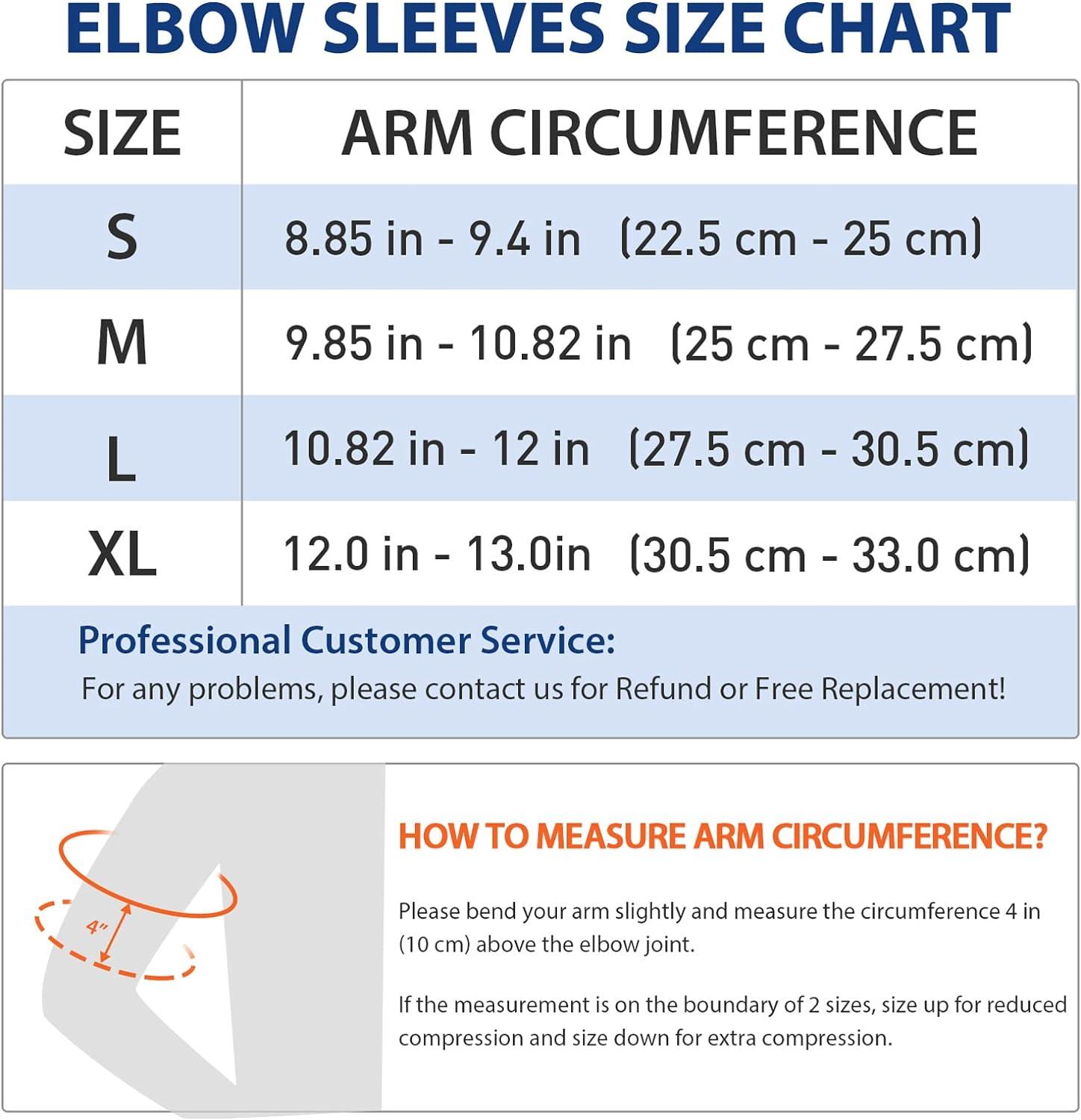 AVIDDA Elbow Support Sleeve (1 Pair) - Compression Arm Supports for ...