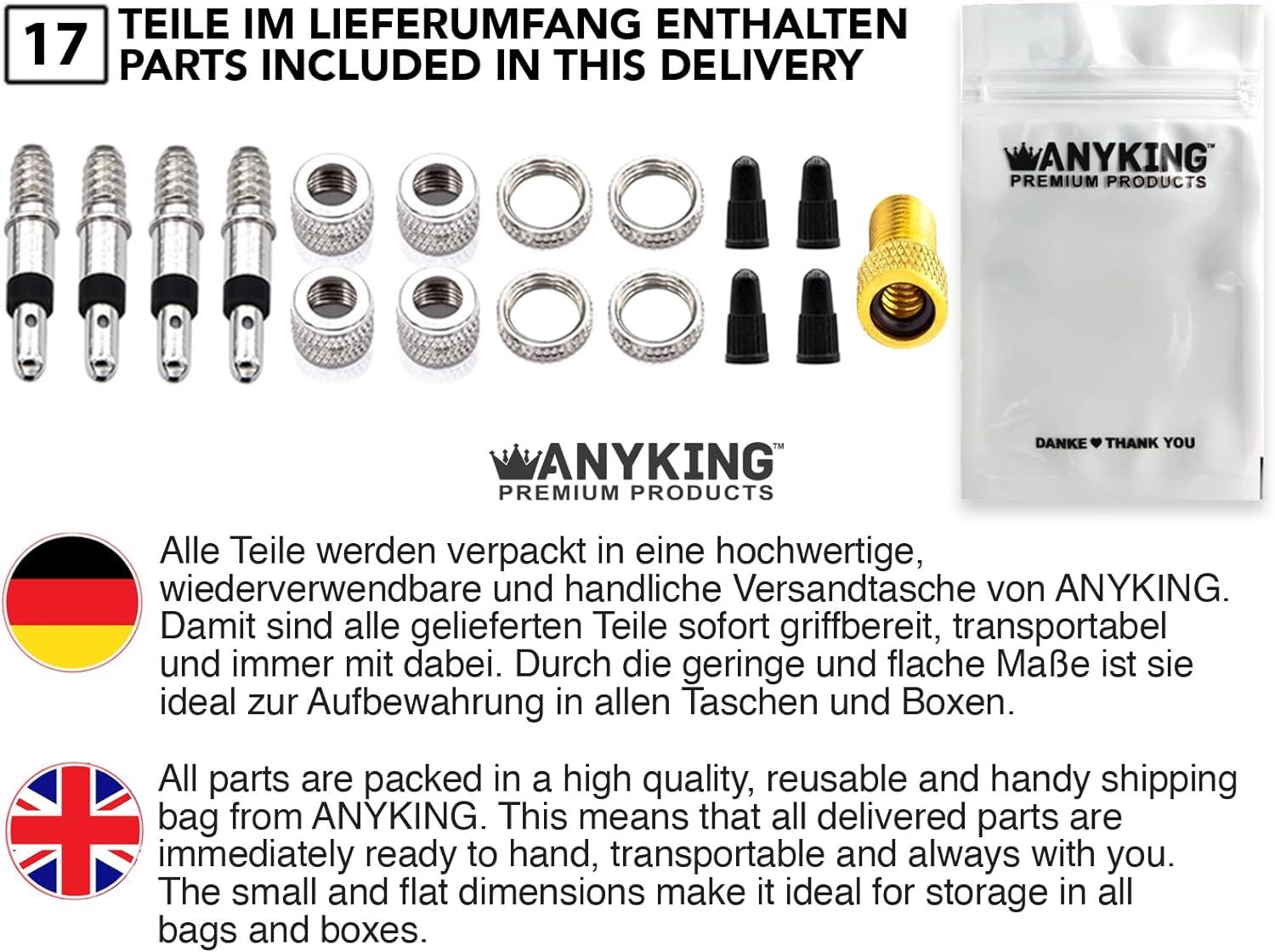 Buy Flash Valve Bicycle Valve Adapter Set - 4x Dunlop Replacement ...