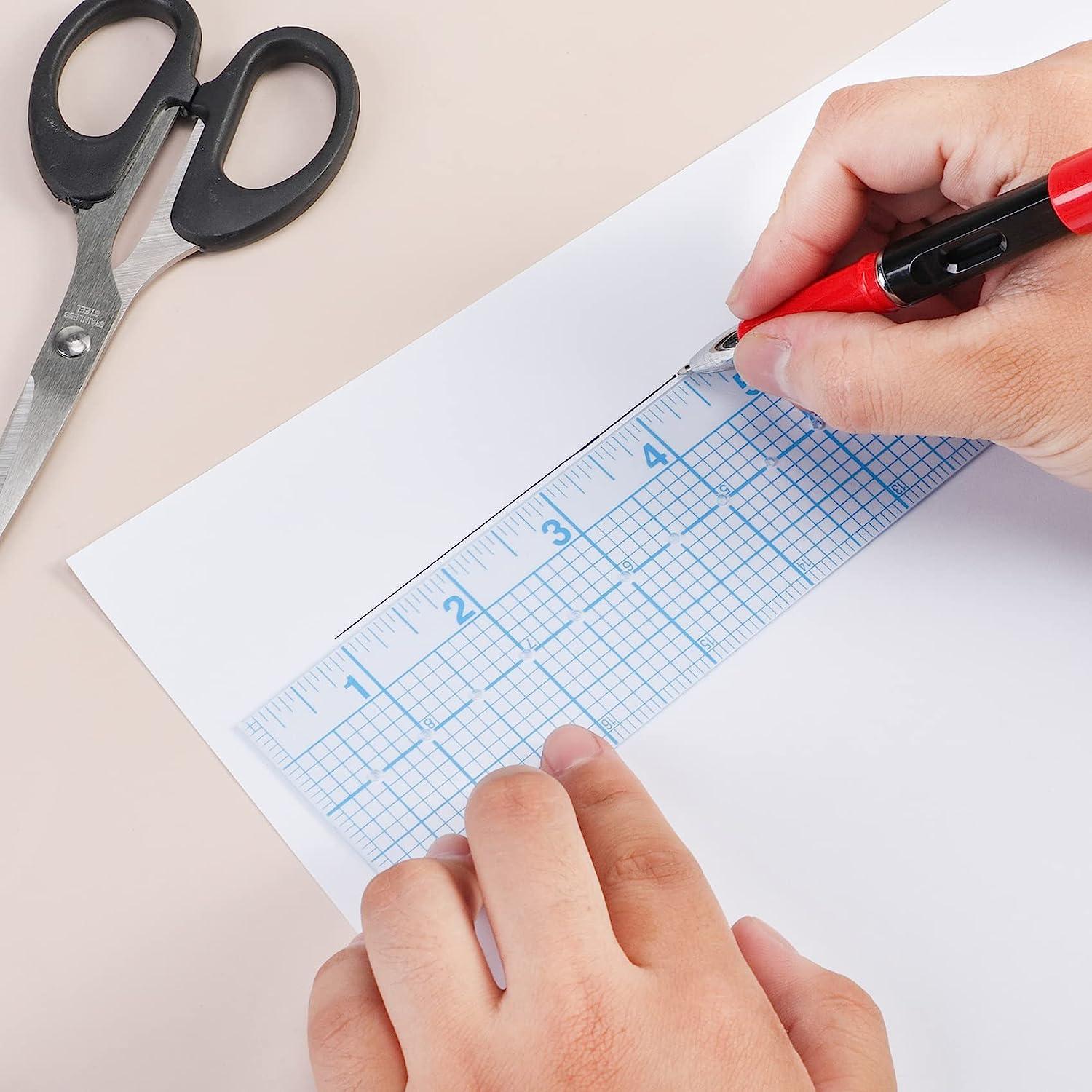 2x18 inch See-Thru Sewing Clear Ruler - Accurate Positioning and ...