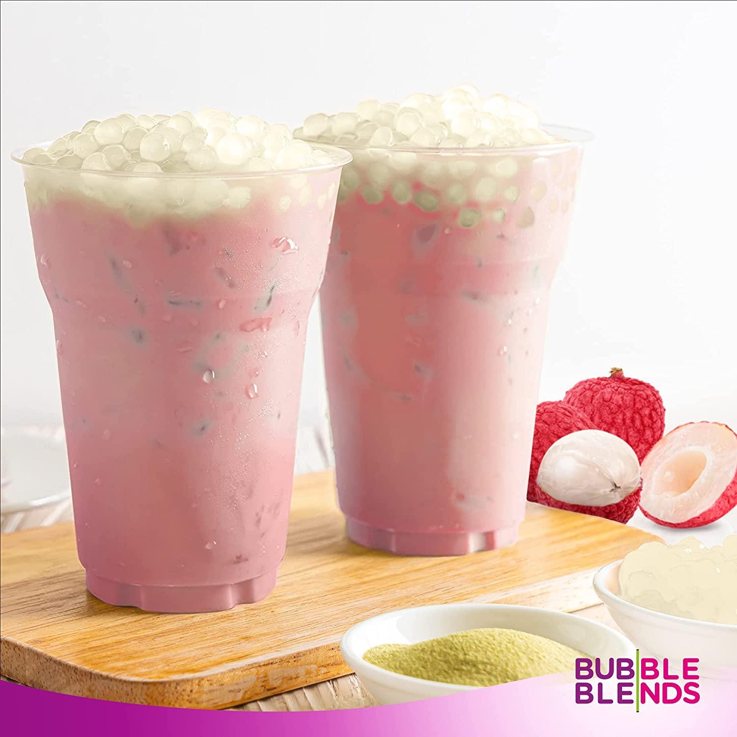 Lychee Popping Boba (1lb) - 100% Fat-Free & Gluten-Free Pearls for Bubble Tea - Bursting with ...