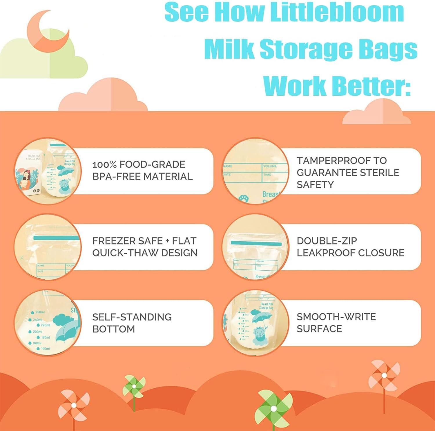 15Pcs Breast Milk Storage Bag Milk Storage Bags Breastfeeding ...