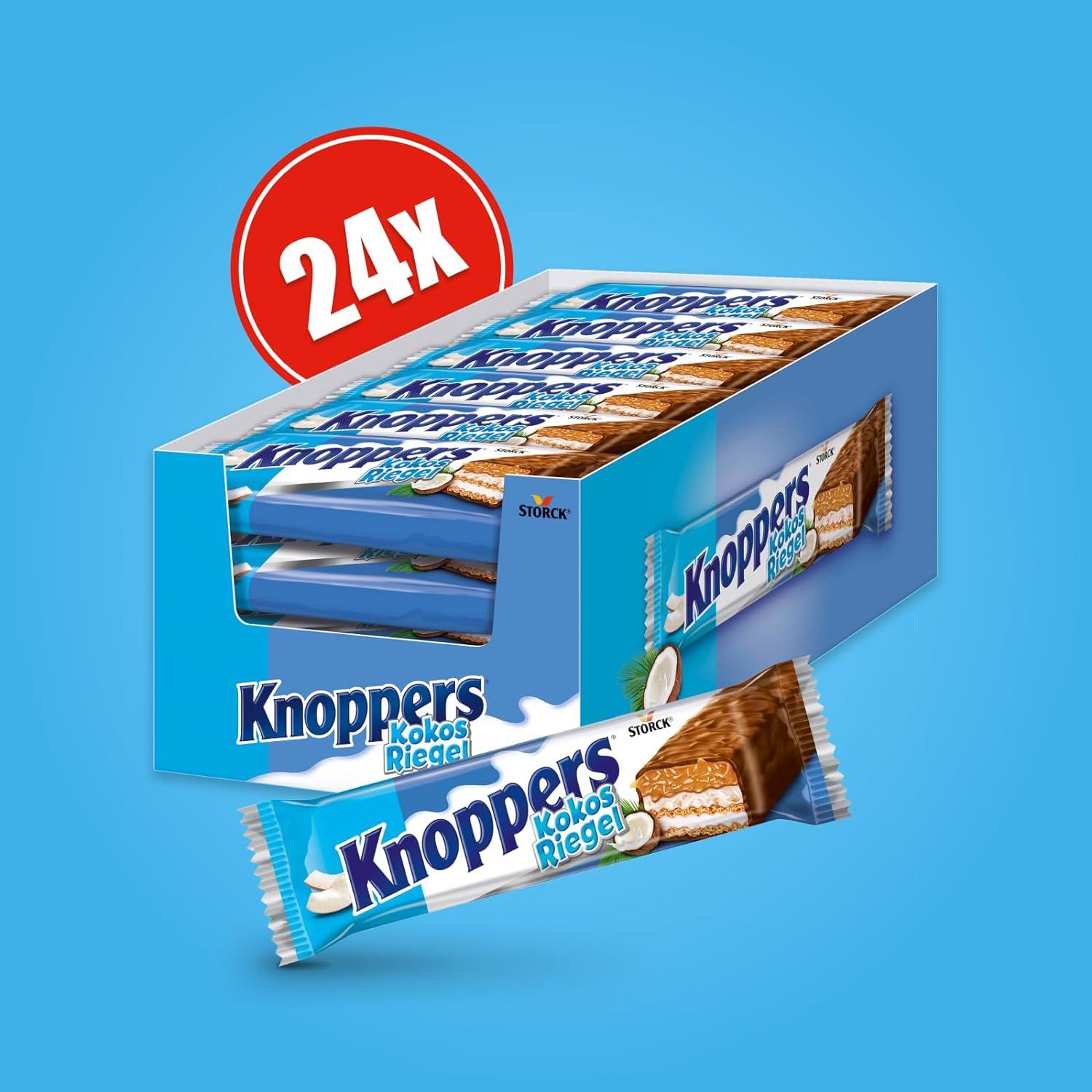Buy Knoppers Coconut Bar - 24 x 40g | Waffle Bar with Milk & Coconut Cream Hazelnuts & Chocolate ...