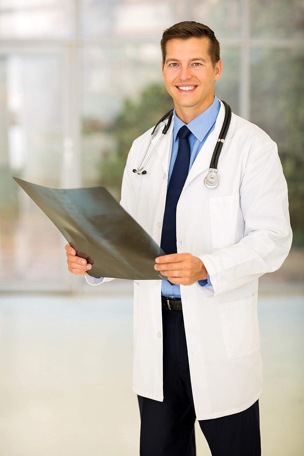Figura Elevar Deals Men's Professional Lab Coat - 40 Inch Kick Pleat ...