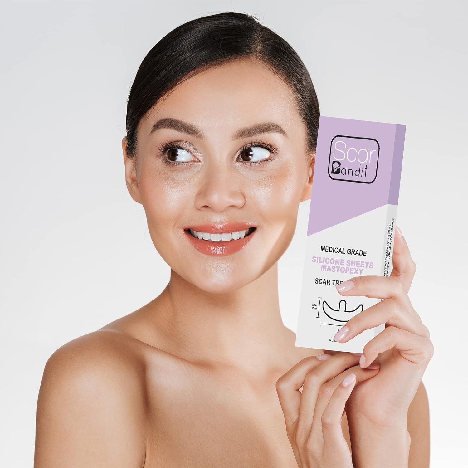 Scarbandit Scar Care Bundle: Silicone Scar Gel & Mastopexy Sheets for ...