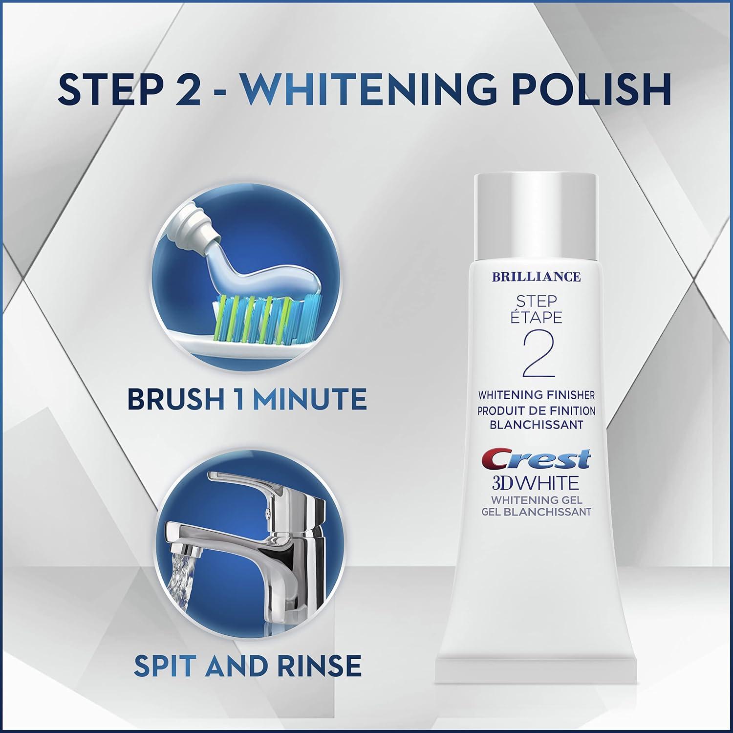 Crest 3D White Brilliance Toothpaste and Whitening Gel 2 Step System ...