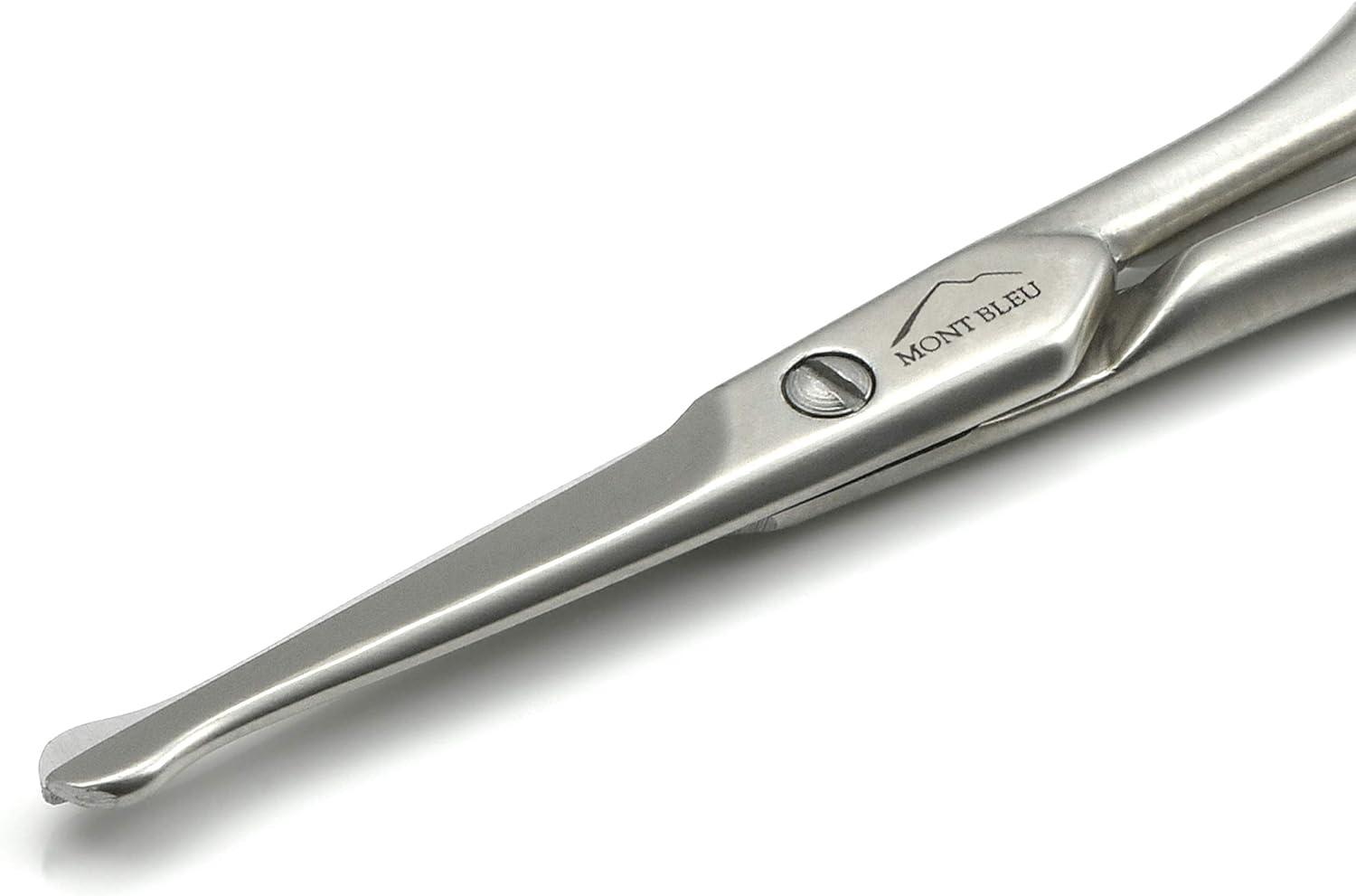 Mont Bleu Italian Made Carbon Steel Ear & Nose Hair Scissors Straight ...