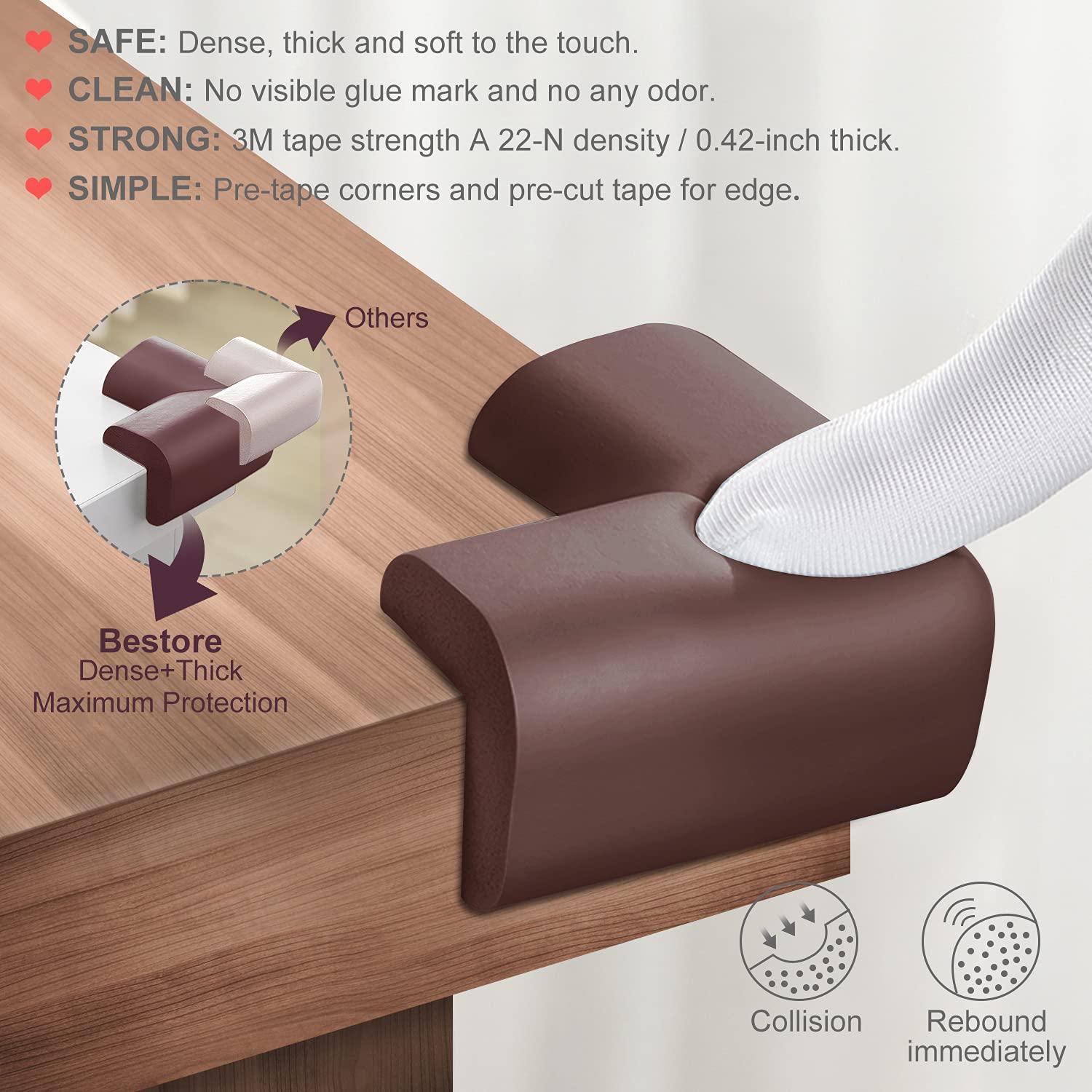Baby Proofing Edge Corner Protector - 20.5ft | Thick Table Bumper Guard ...